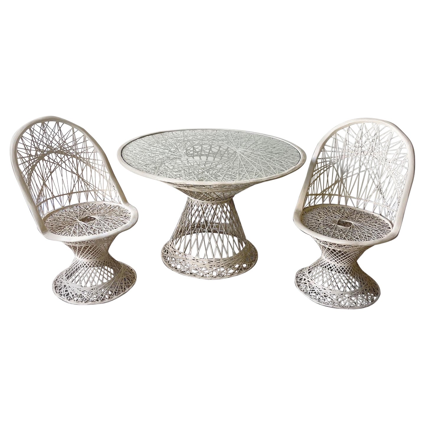 Mid Century Modern Spun Fiberglass Dining Set - 3 Pieces For Sale at ...