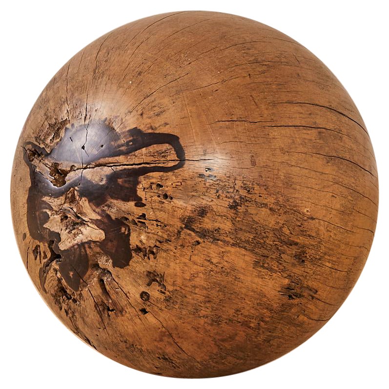 Teak Wood Sphere at 1stDibs