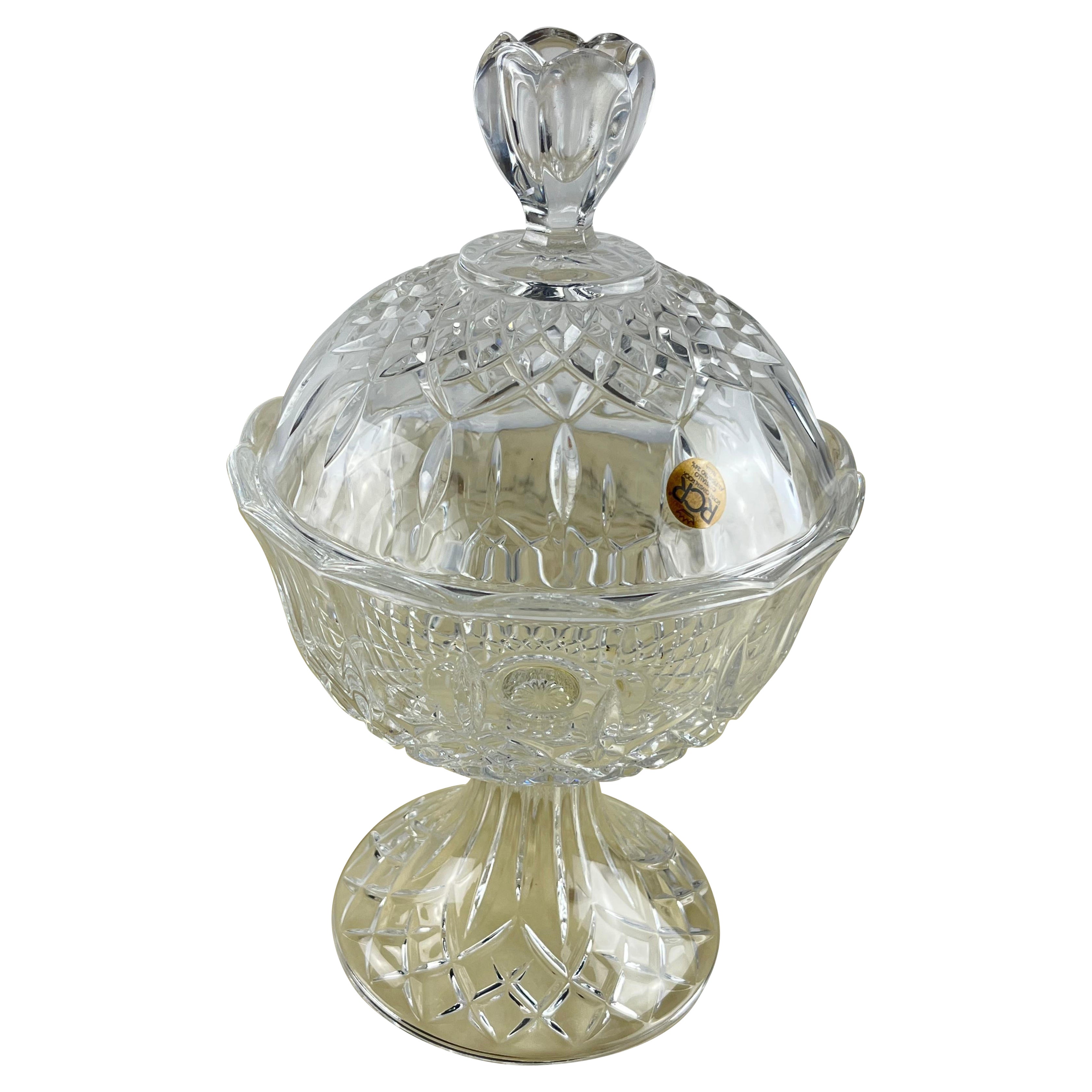 Lead Crystal Candy Holder, Italy, 1980s For Sale at 1stDibs