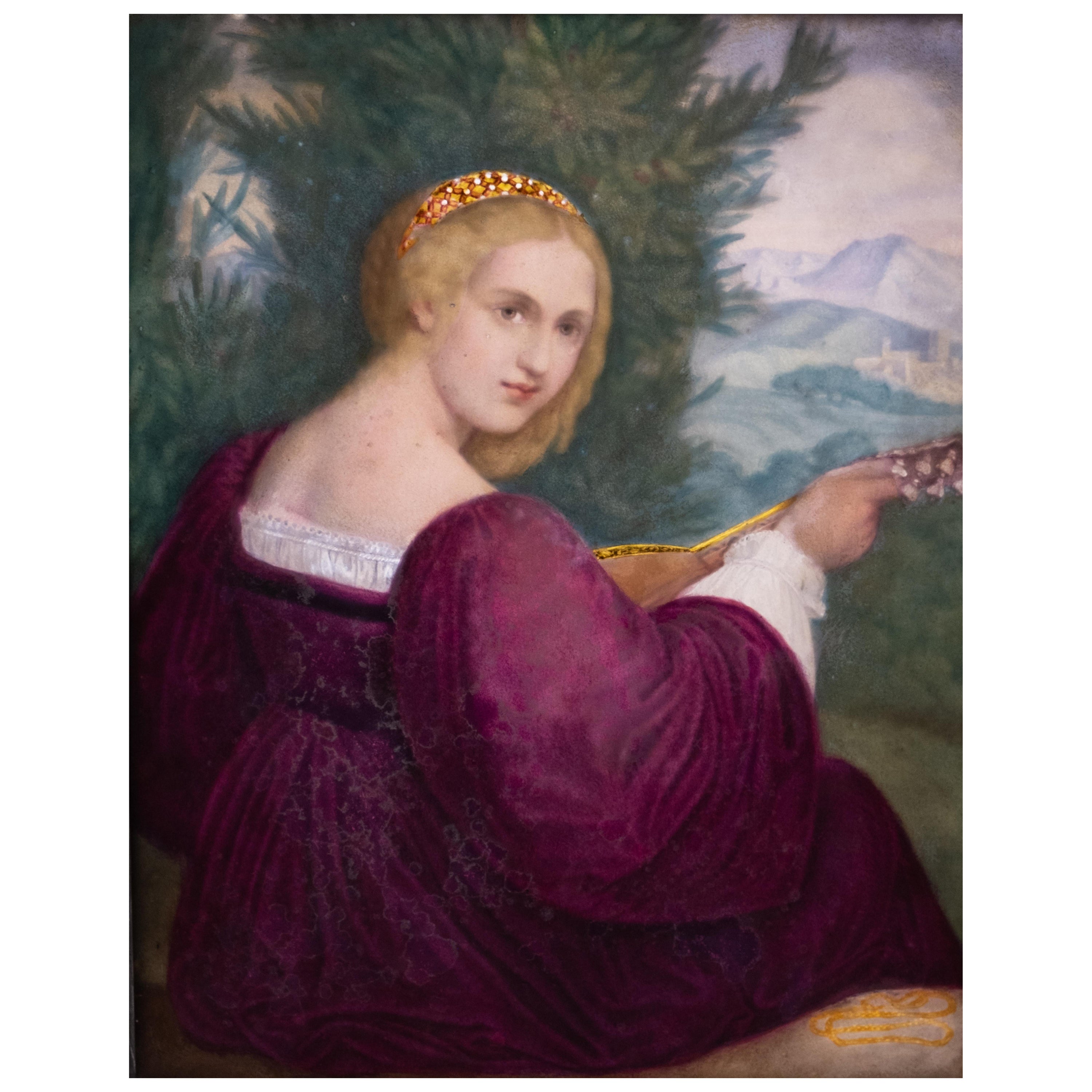 Attributed to Daniel Cottier, Exceptional Antique Leaded Glass Painting ...