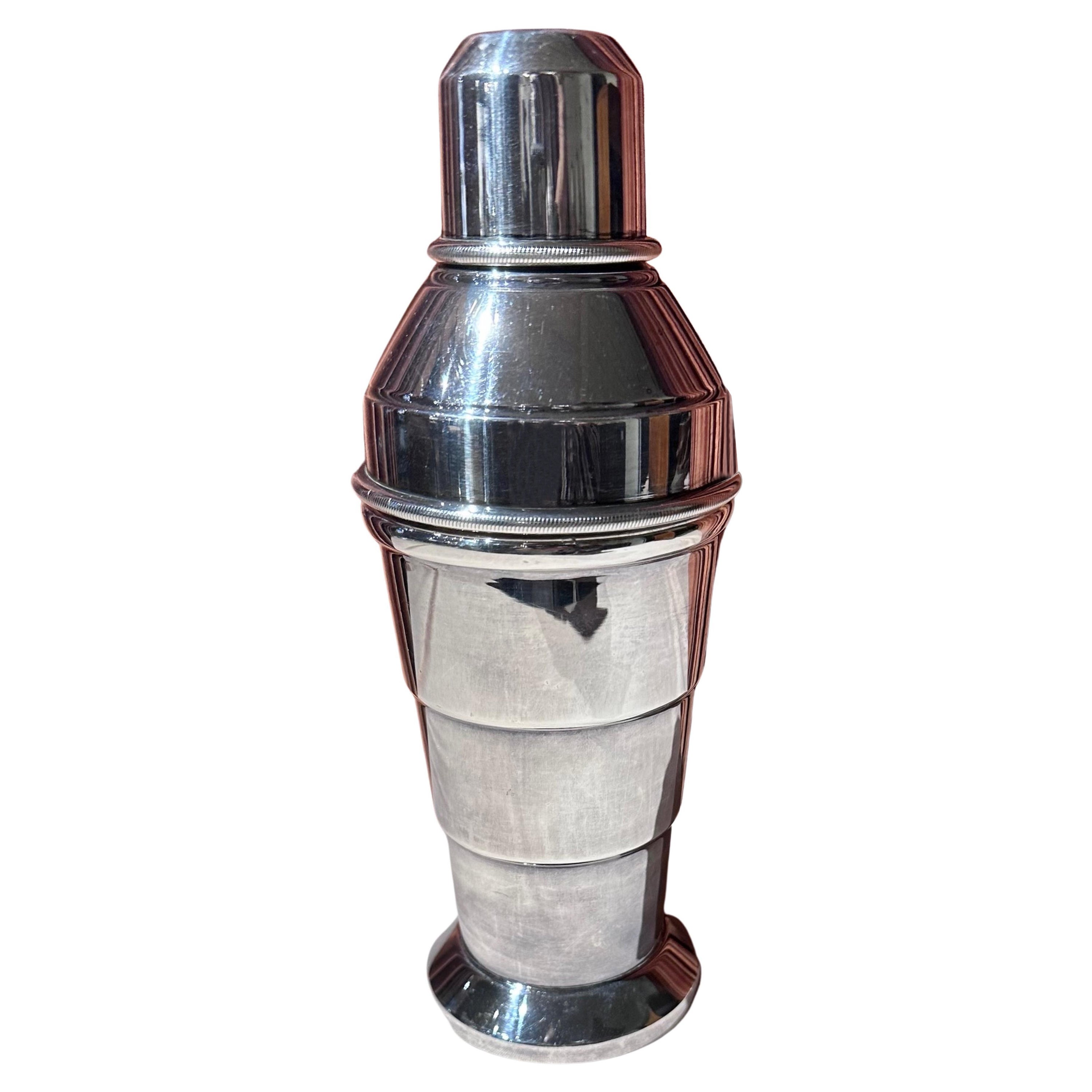 Art Deco Vintage Silver Plated Stepped Cocktail Shaker by A L Davenport ...