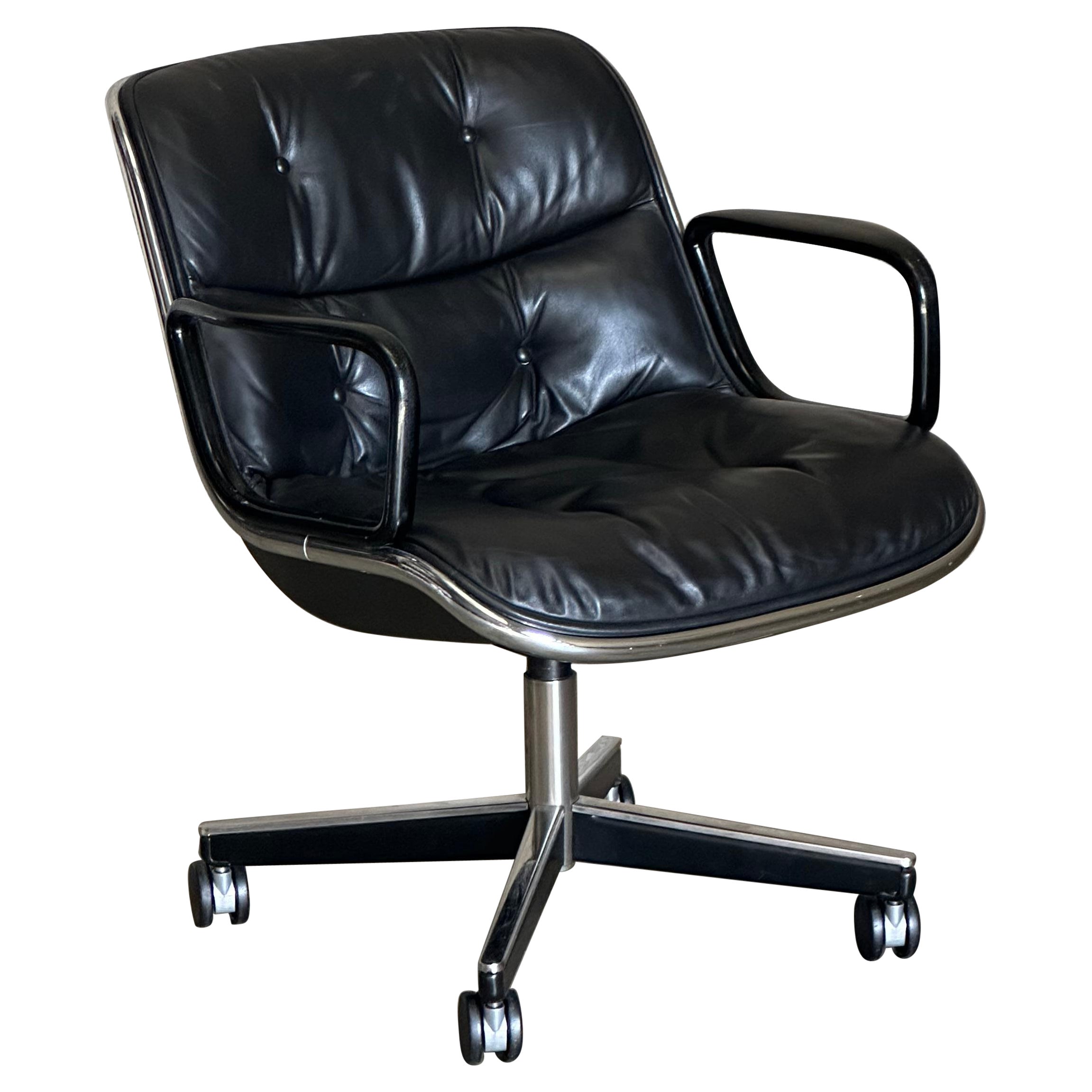 1970s Charles Pollock for Knoll Office Desk Chair For Sale at 1stDibs
