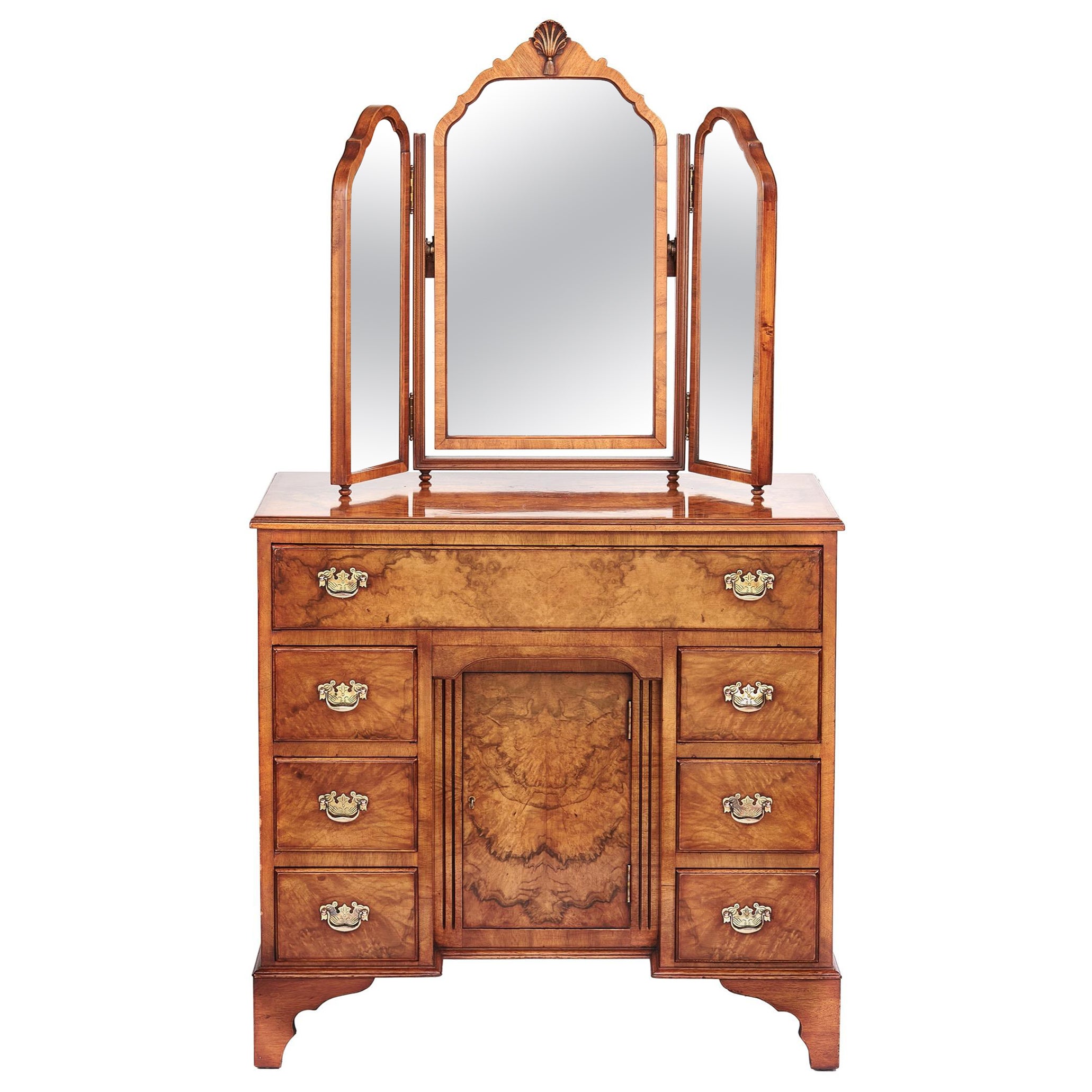 Fine Walnut Dressing table Queen Anne Revival circa 1920s For Sale at ...