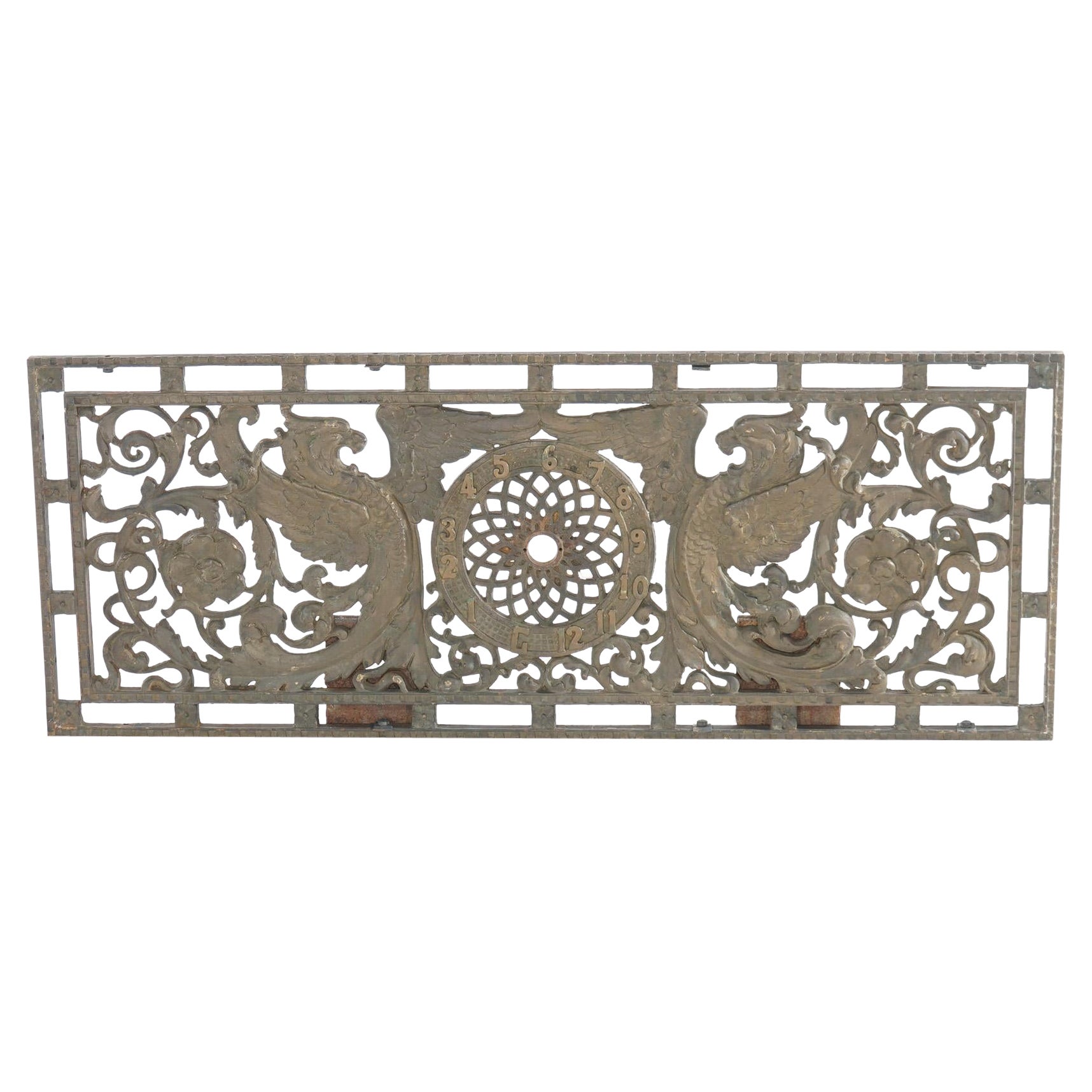 Antique Louis Sullivan Style Architectural Figural Cast Iron Elevator ...
