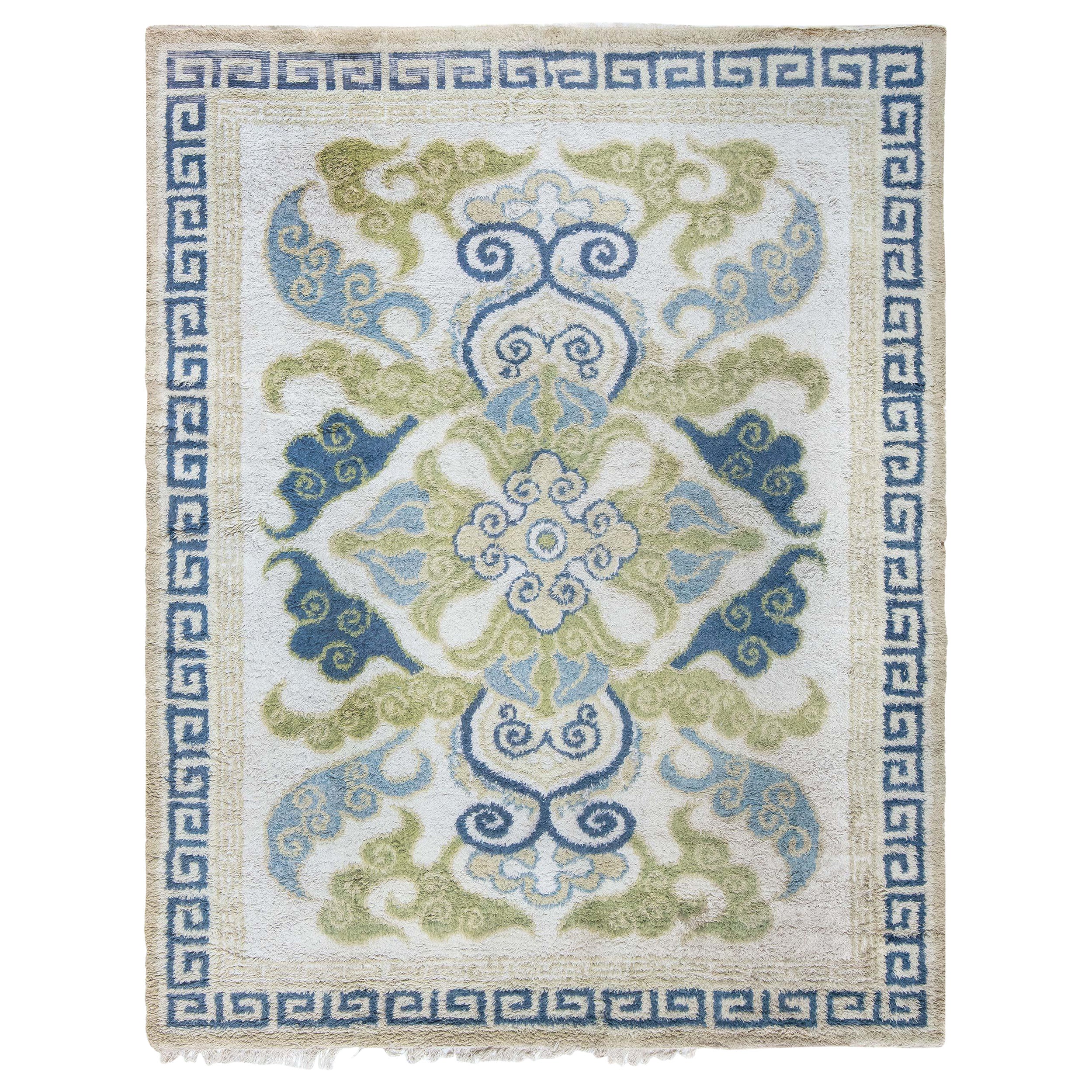 Sashiko Style Japanese Rug by RAG HOME For Sale at 1stDibs