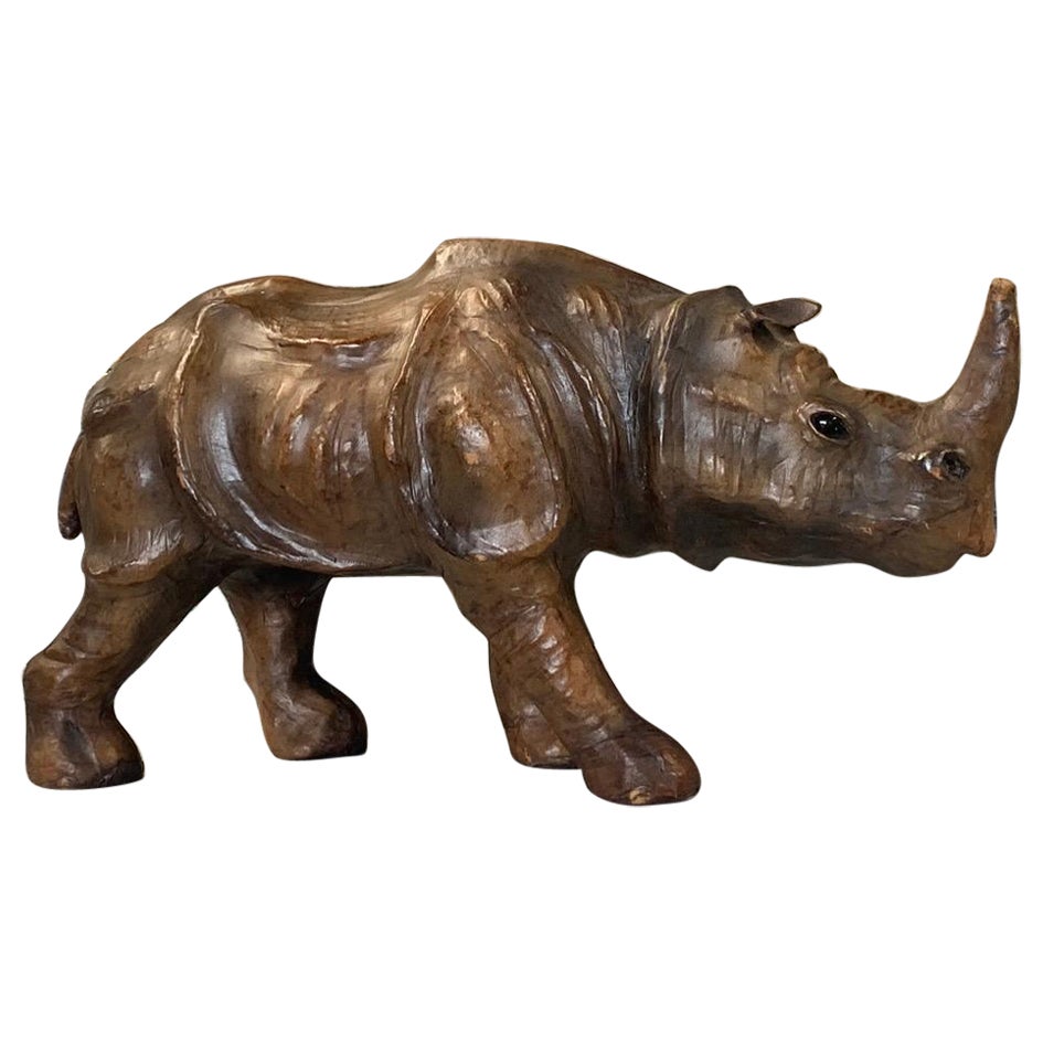 Rhino Money Box Piggy Bank Made of Leather Mid-Century Modern, 1970s ...