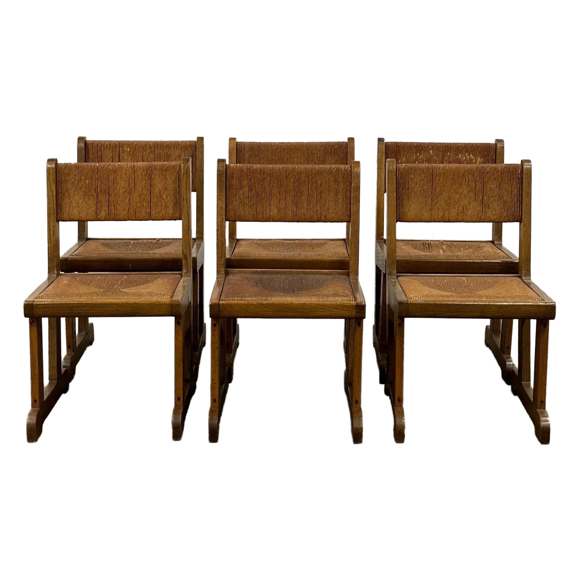 "Pernelle" Rush Weave and Walnut Dining Arm Chair by Christiane Lemieux ...