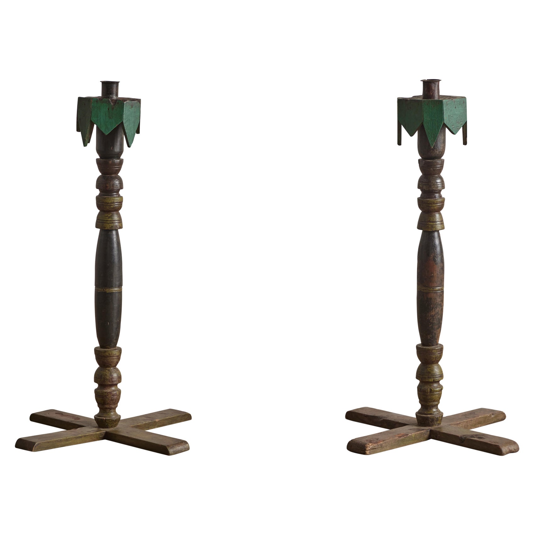 Pair of French Altar Candlesticks For Sale at 1stDibs