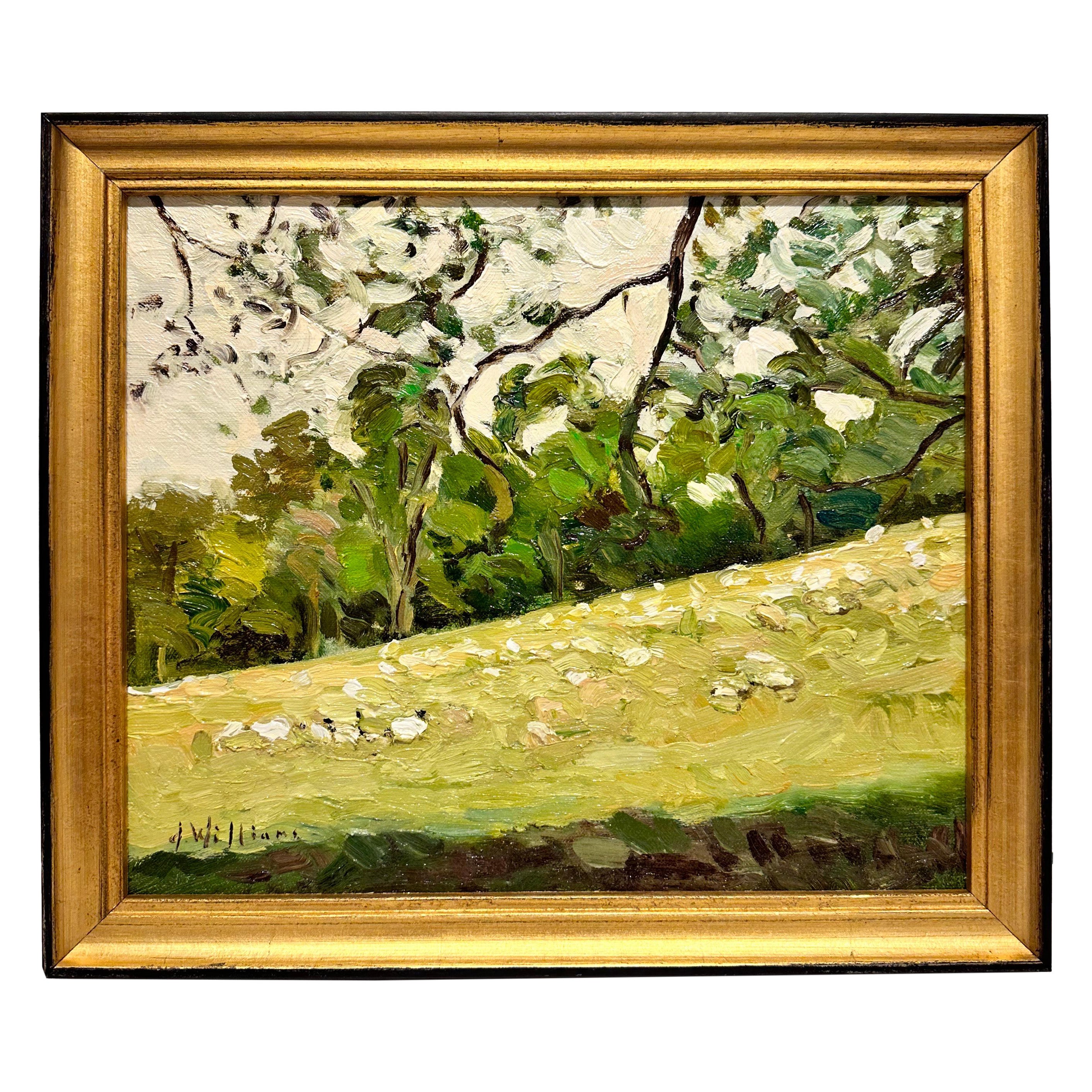 Antique Original Oil Painting of Horses Grazing, Signed Carl Hertz at ...