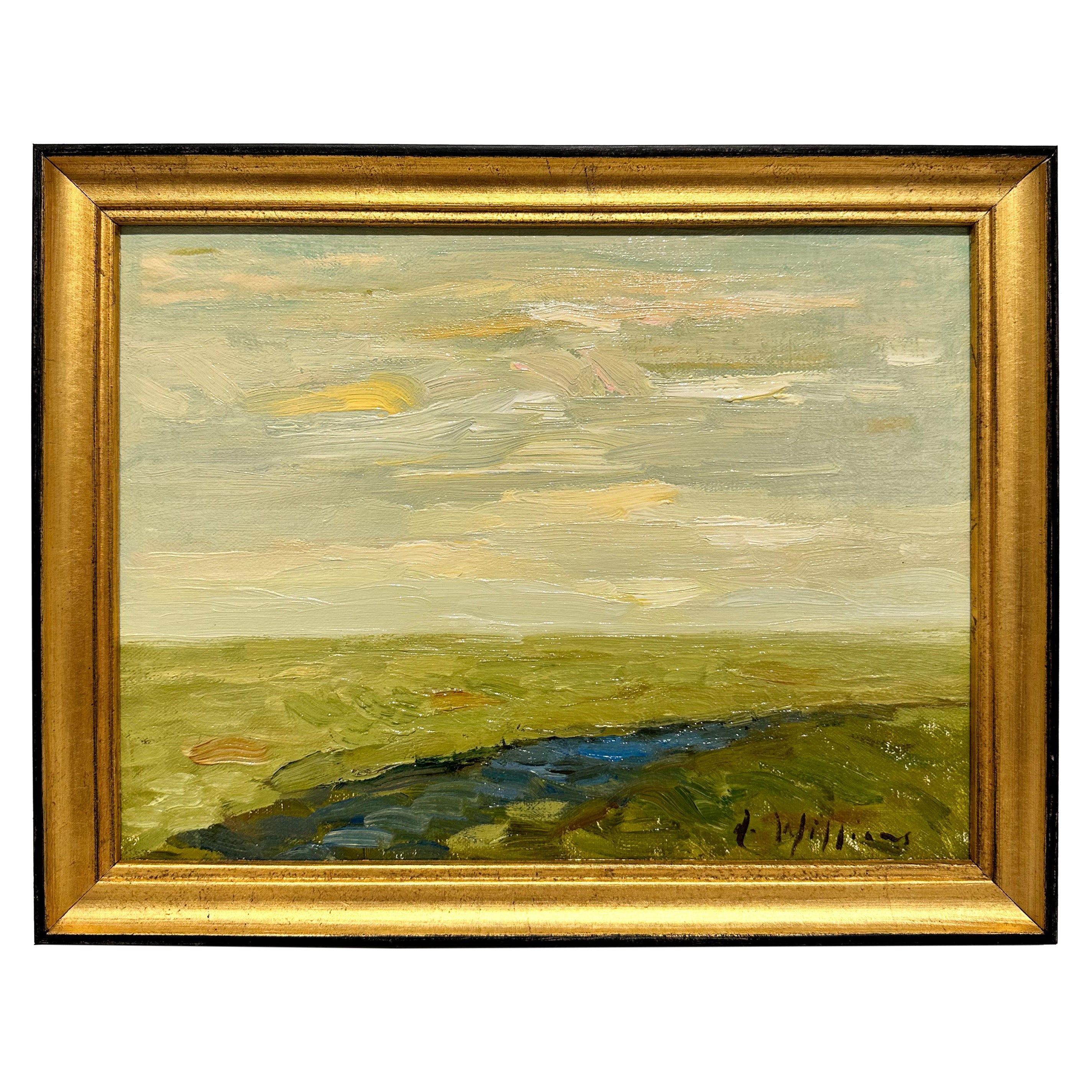 Antique Original Oil Painting of Horses Grazing, Signed Carl Hertz at ...