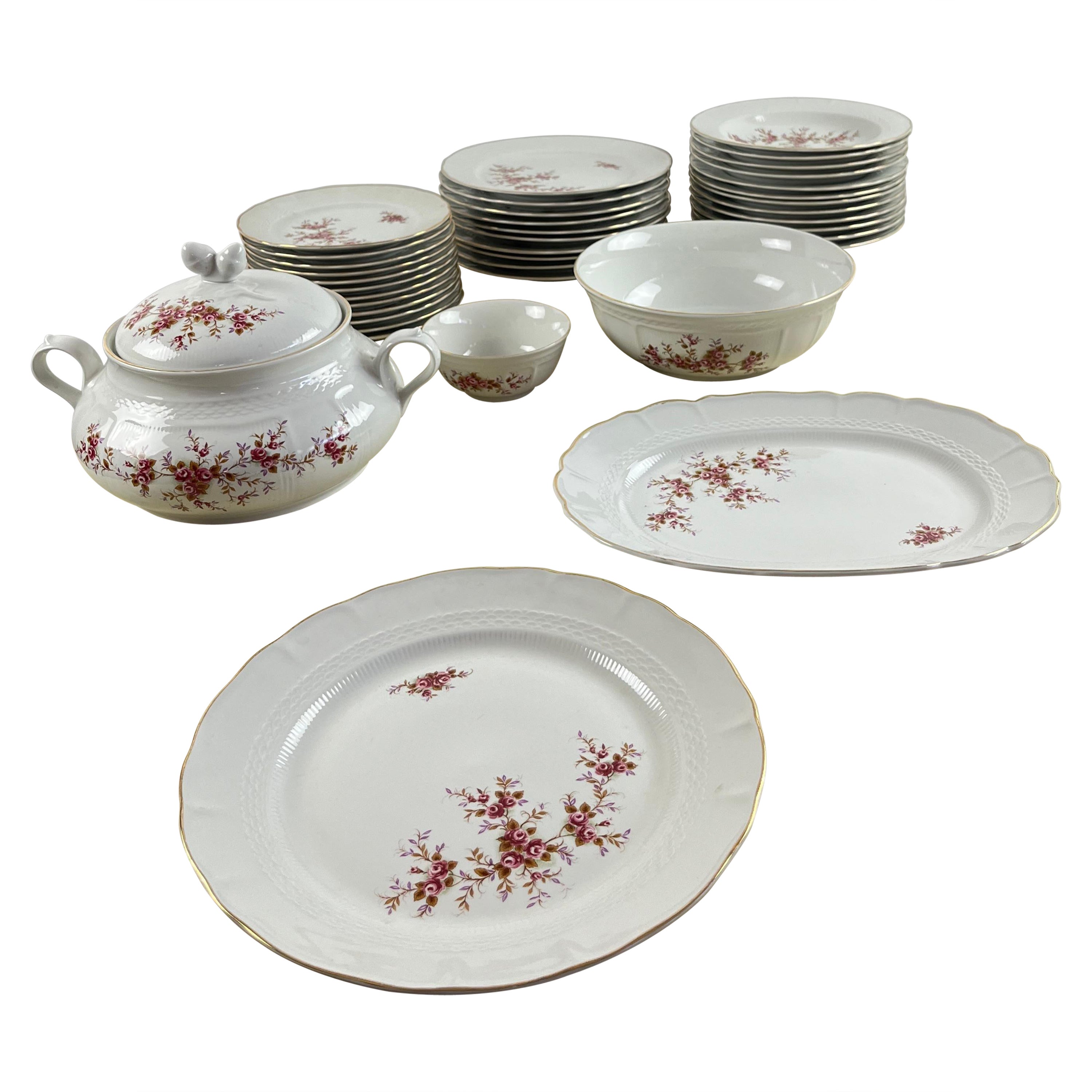 Vintage Ascoli Piceno, Italy, 39-Piece Partial Dinner Service For Sale ...