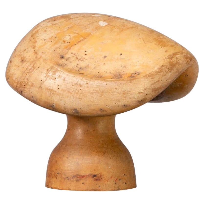 70s handcarved mushroom decorative object For Sale at 1stDibs