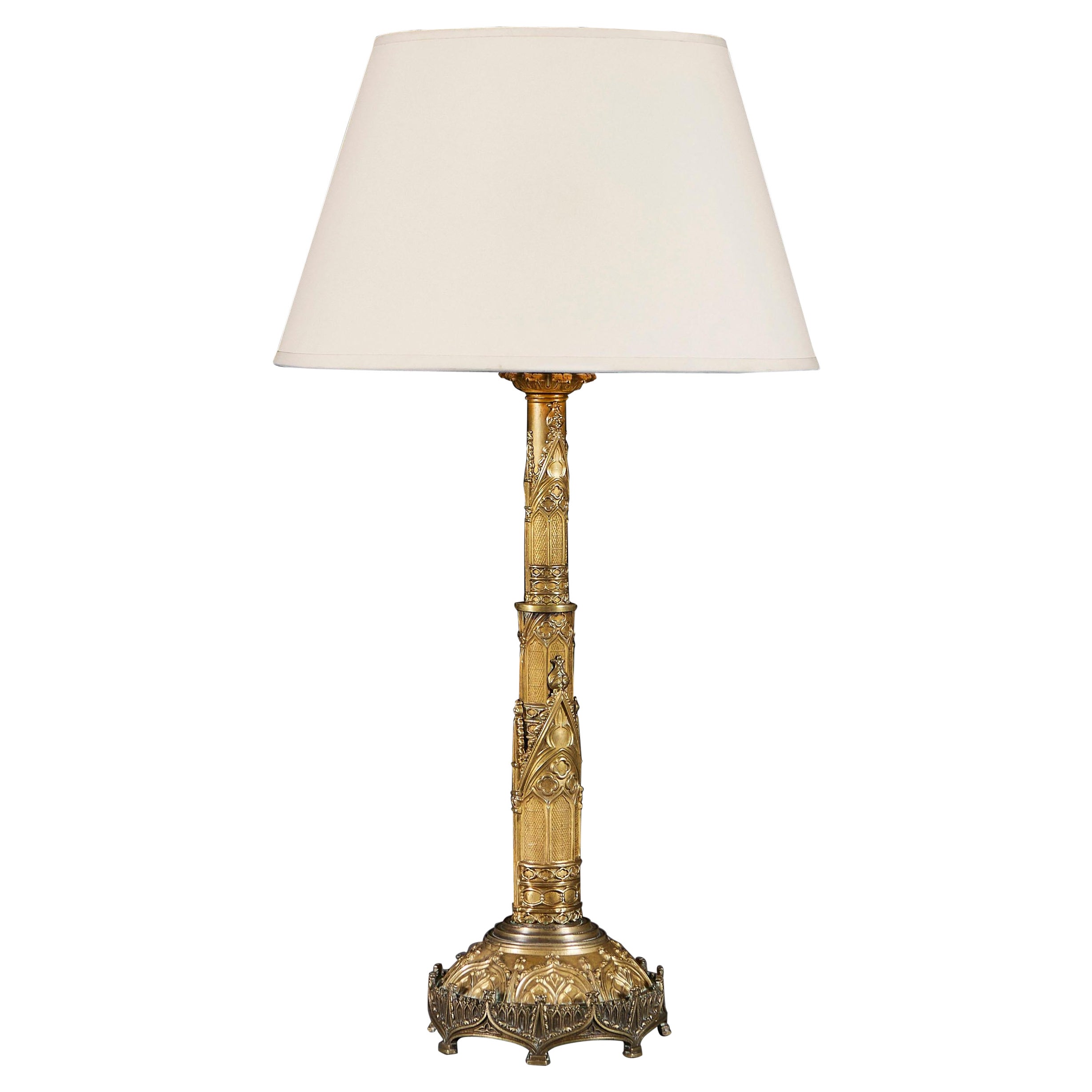 George IV Brass Column Lamp by Palmer and Co., circa 1825 For Sale at ...