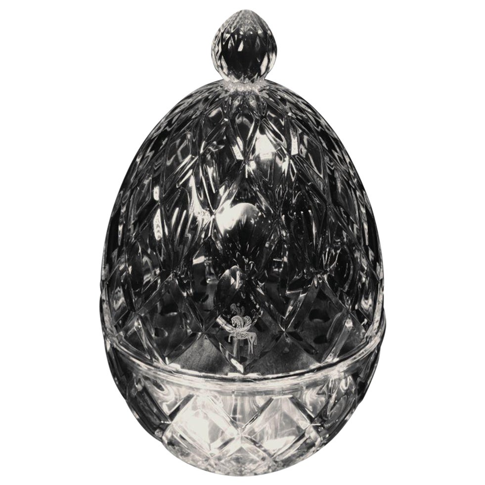 Gold Plated Flatware 24-piece set in a crystal glass Egg holder L ...