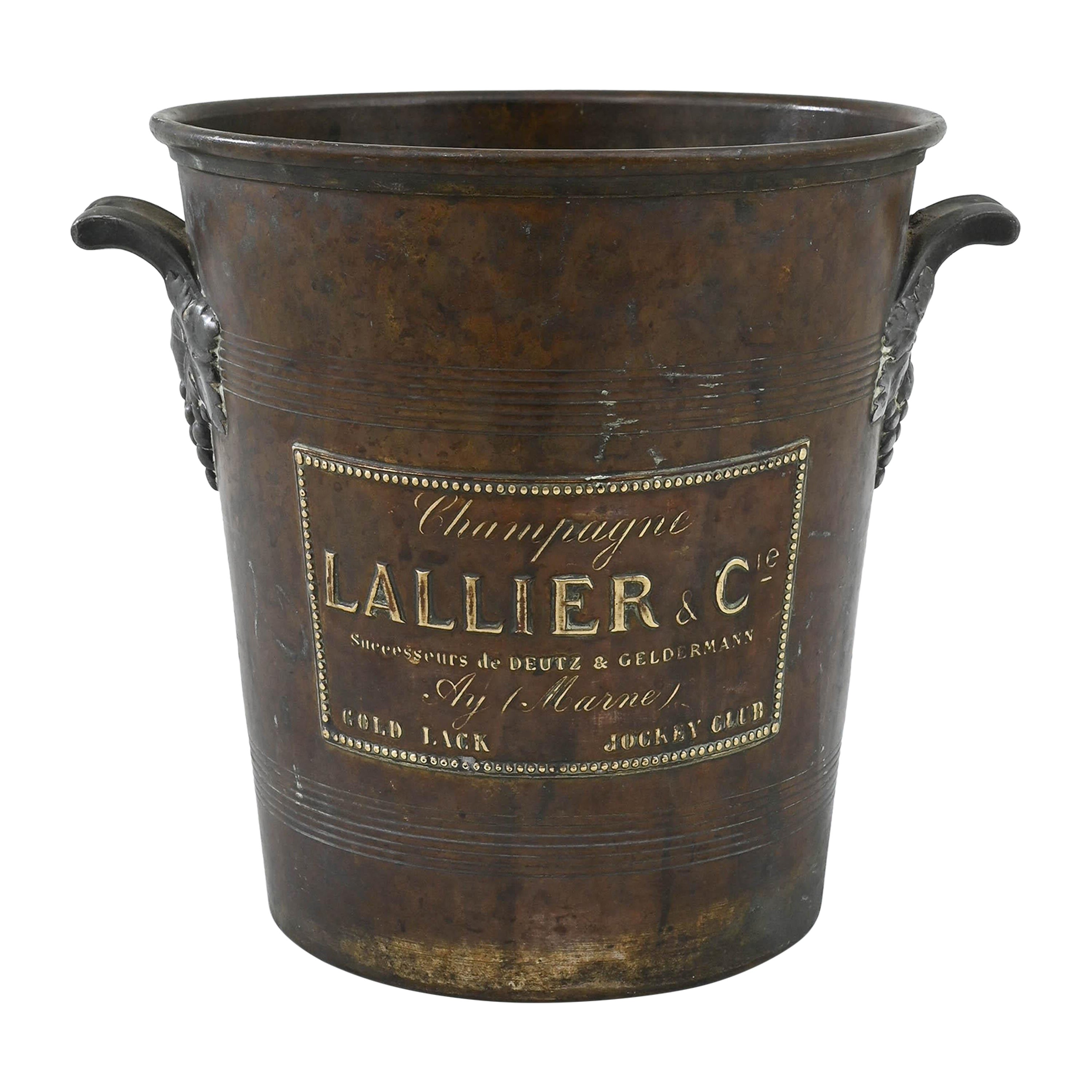 20th Century French Copper Ice Bucket For Sale at 1stDibs