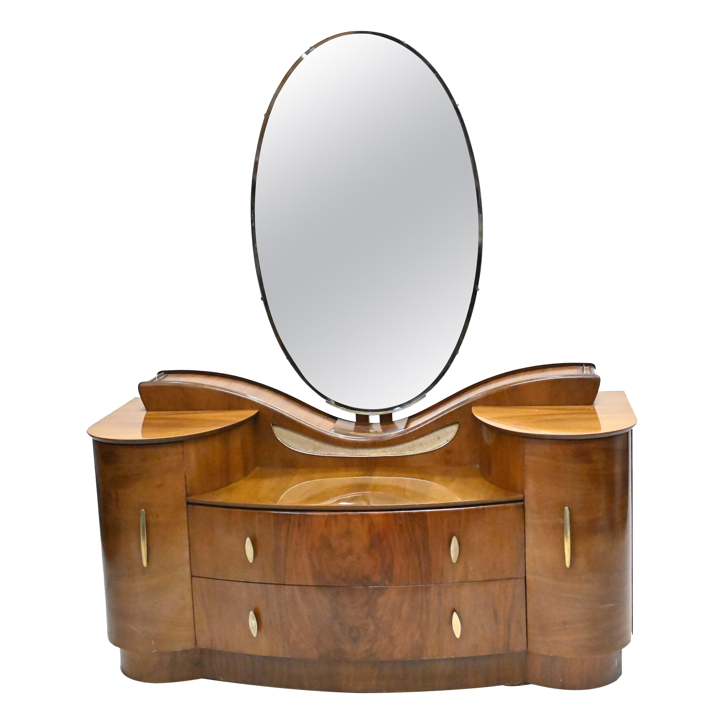 Vintage Art Deco Dressing Table Mirror Dresser 1930 at 1stDibs ...