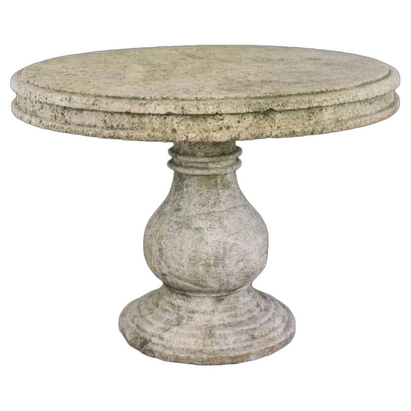 Round Reclaimed Antique Old Stone Table For Sale at 1stDibs