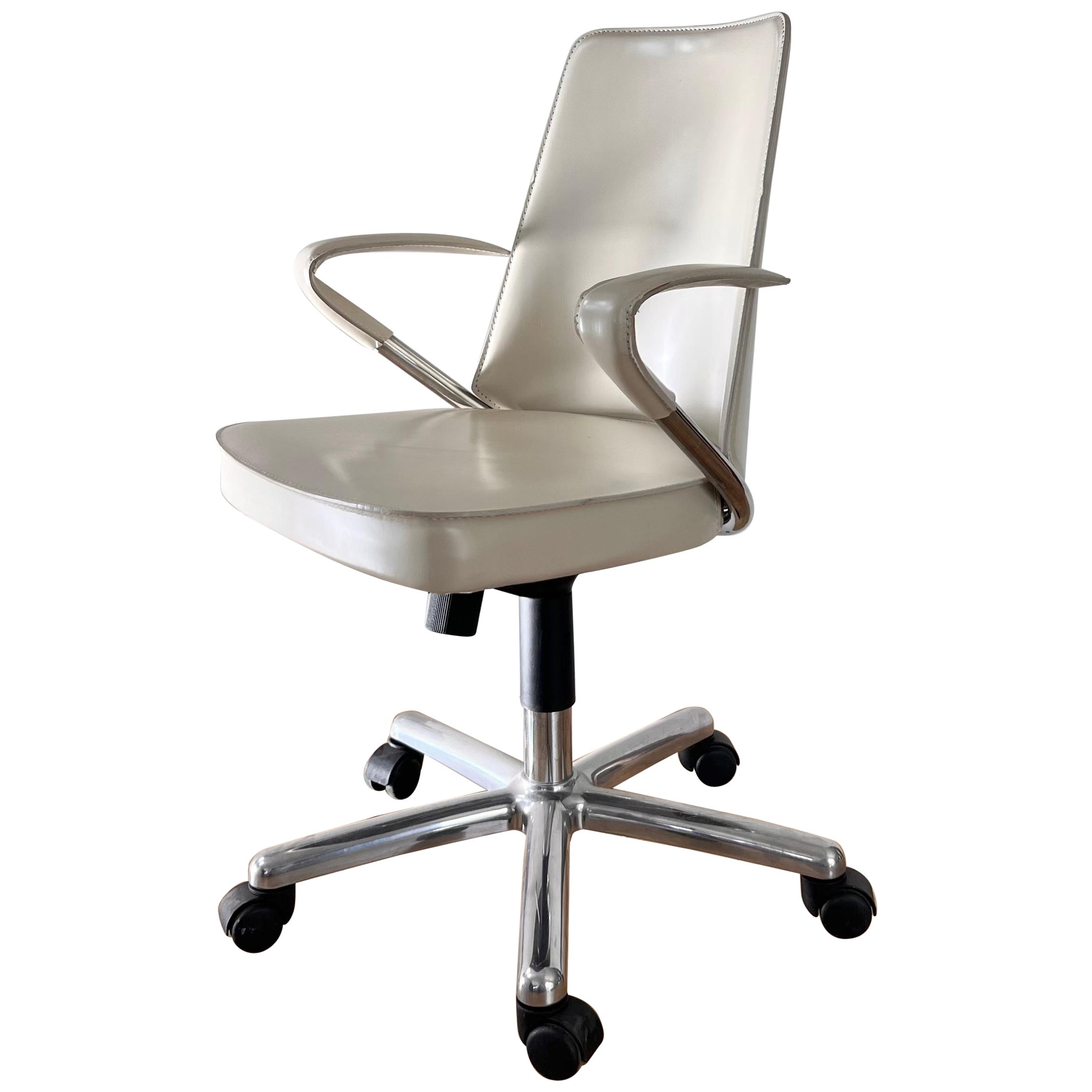 Italian modernist desk chair in leather by Cofemo, mid 20th century For ...