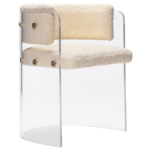 Tiger Velvet Primal Statement Lounge Chair, Solid Cast Brass Legs by ...