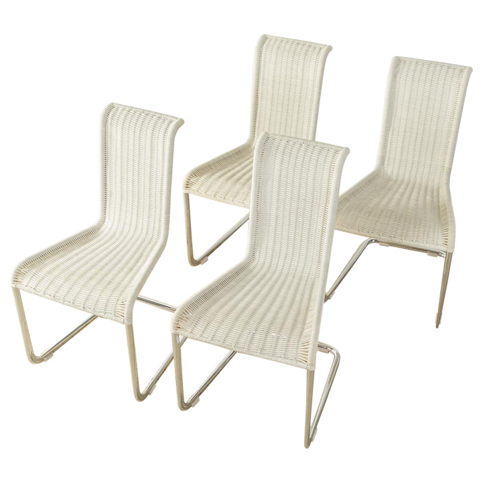 B5 for Marcel Breuer Set of 4 Chrome Leather Bauhaus Dining Chairs for ...