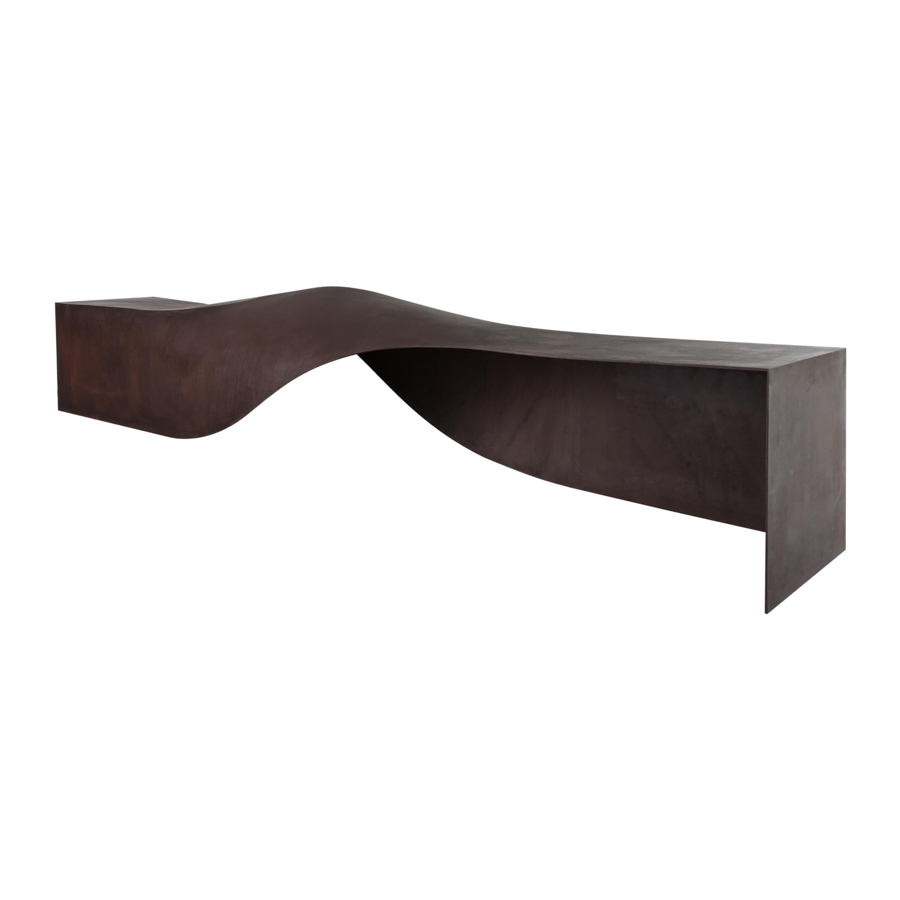 Soul Sculpture Bench in Steel by Veronicà Mar - Small For Sale at 1stDibs