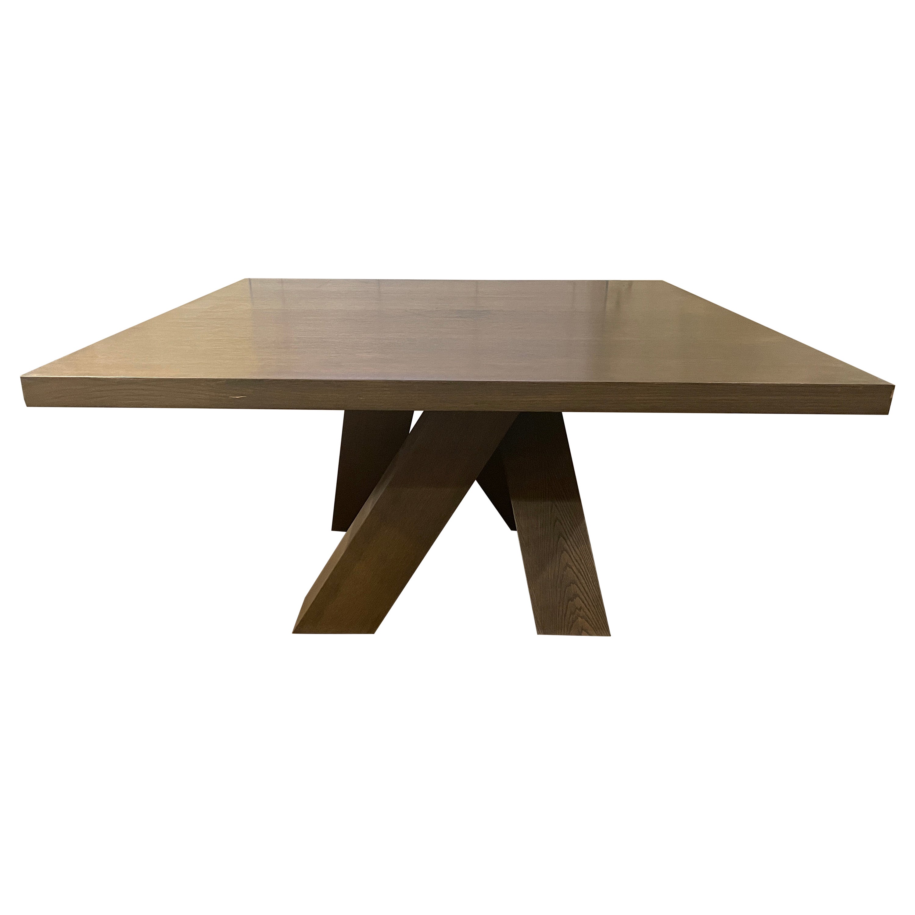 Heijden Hume "Metro" dining table w/ bronze accents on legs For Sale at ...