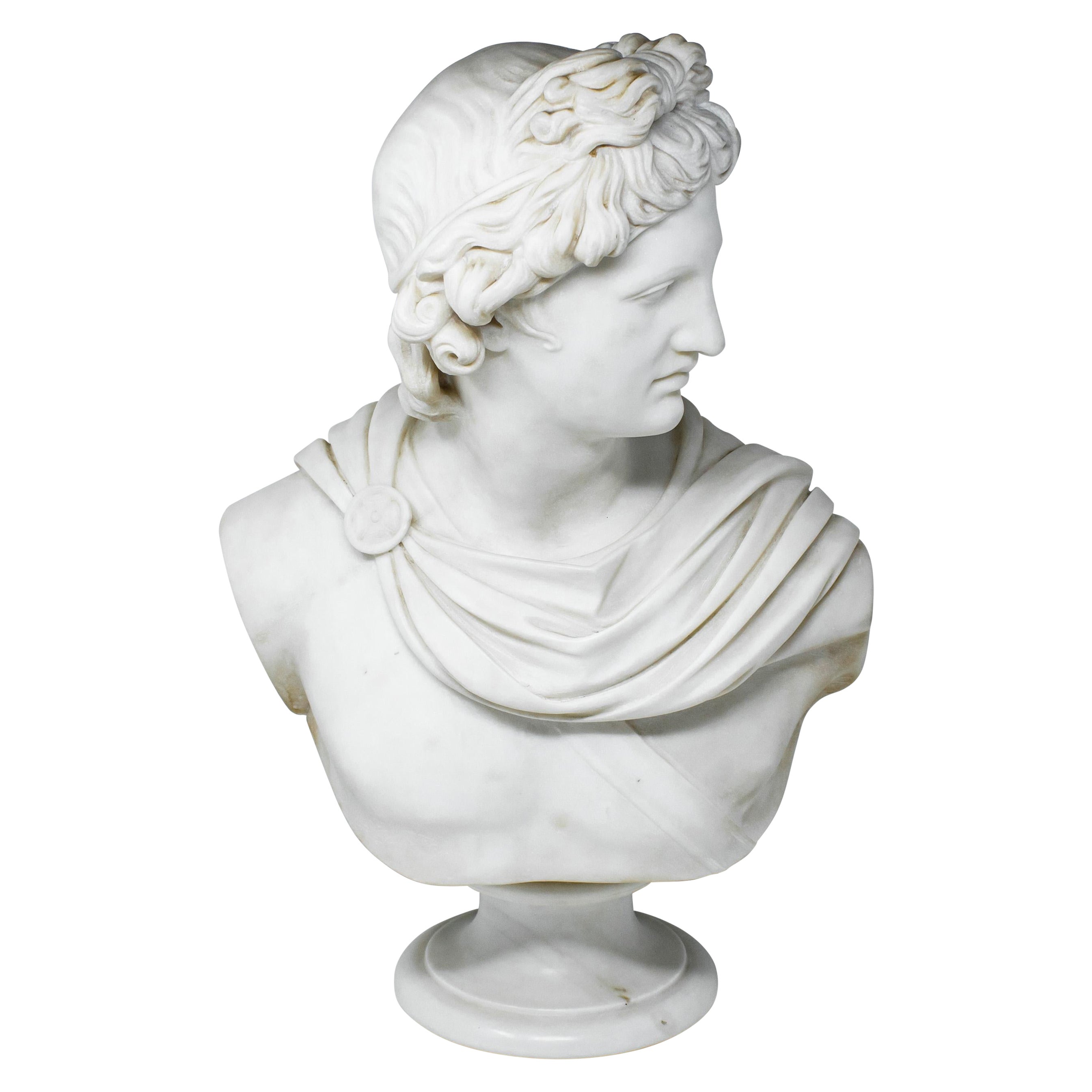 Bust of Apollo Belvedere 19th Century Parian Sculpture at 1stDibs ...