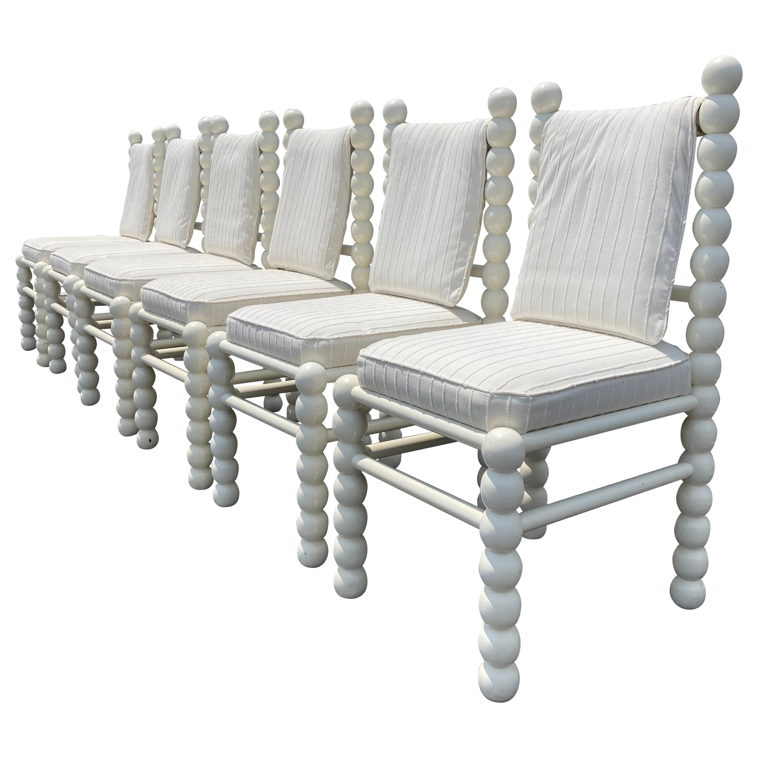 Set of Six Designer Dining Chairs For Sale at 1stDibs