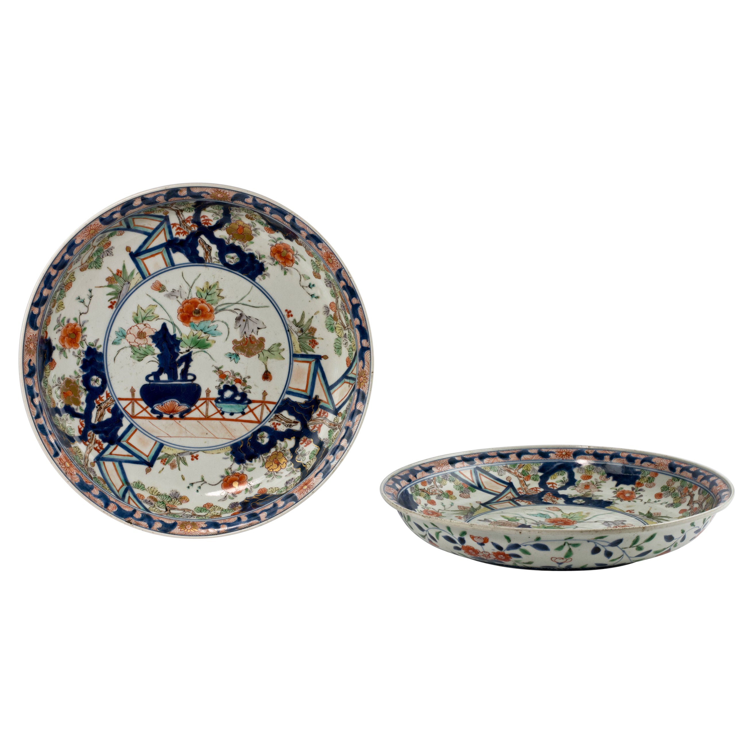 A pair of Edo period ‘Scheveningen’ design Arita export dishes For Sale ...