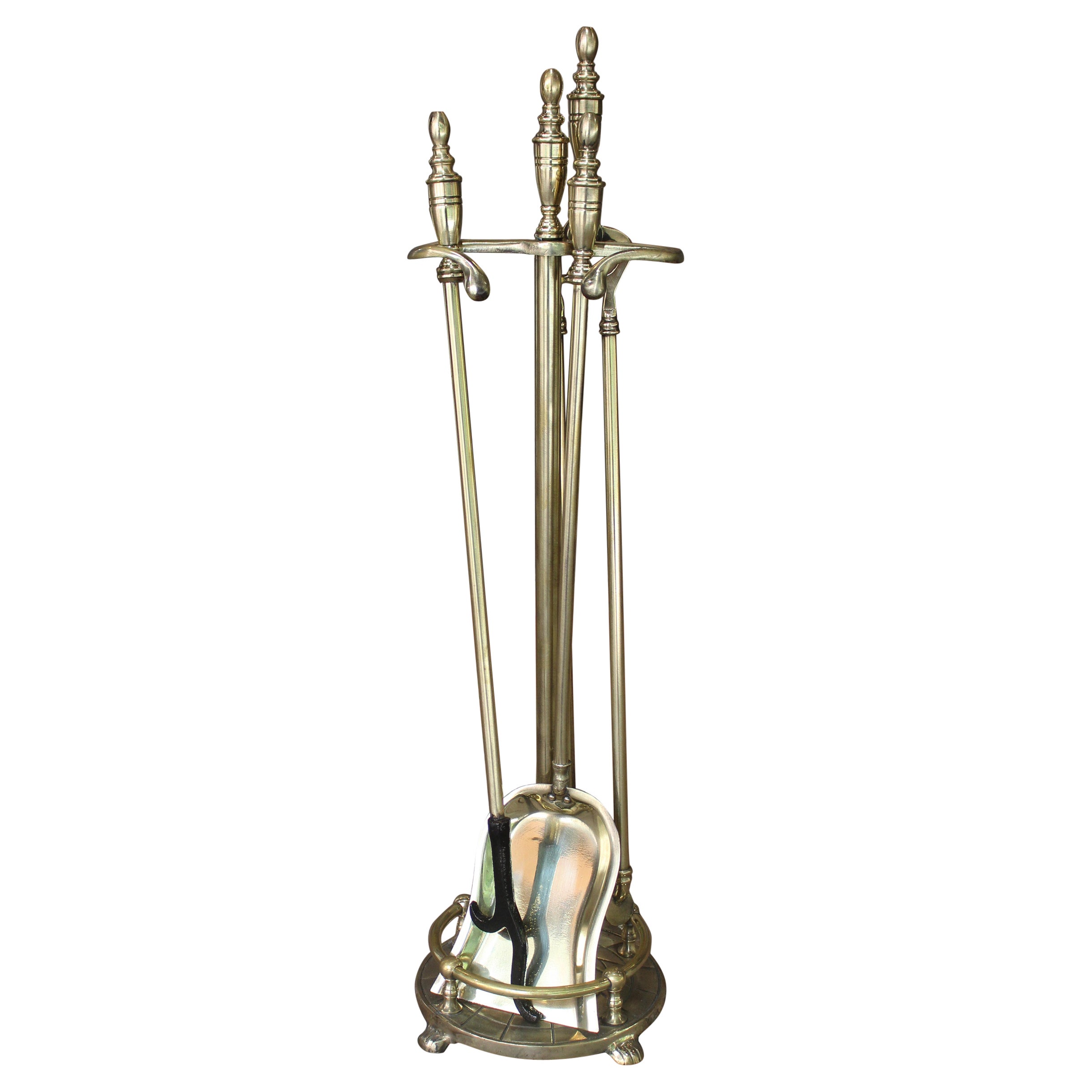 Early 20th Century American Colonial Revival Style Brass Fireplace ...