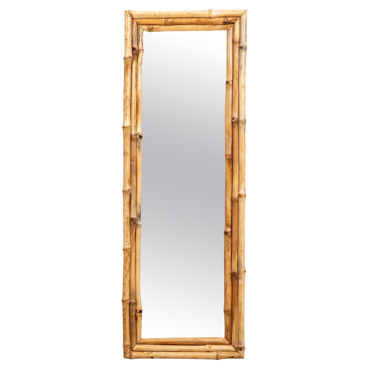 Bamboo Mirror For Sale at 1stDibs