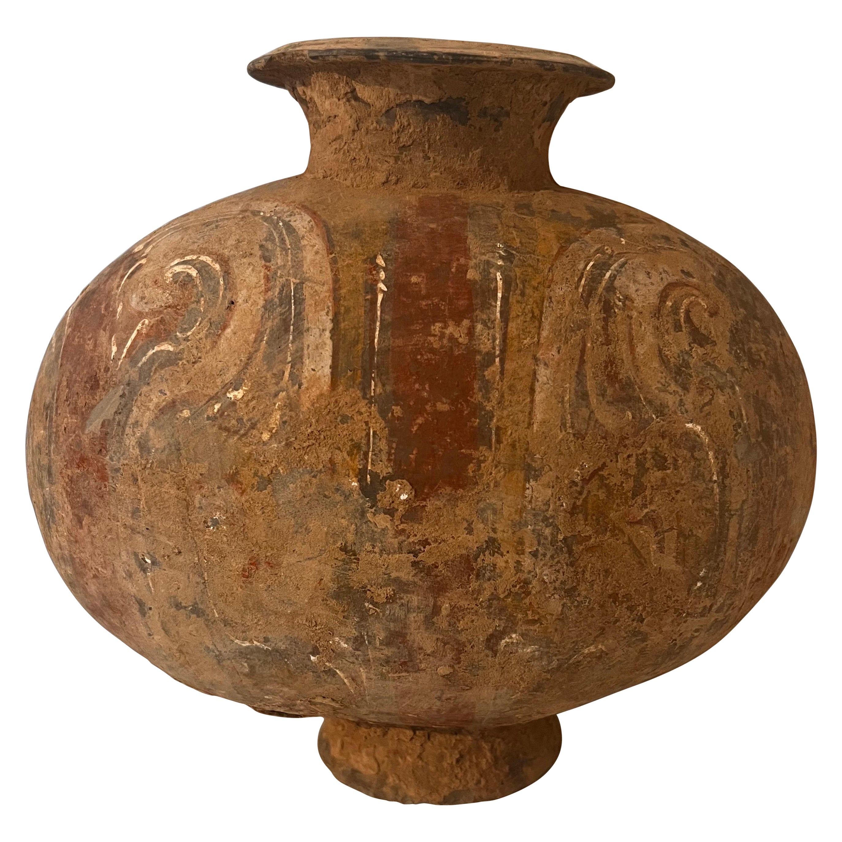 Chinese Han Dynasty Painted Pottery Cocoon Jar at 1stDibs | han dynasty ...
