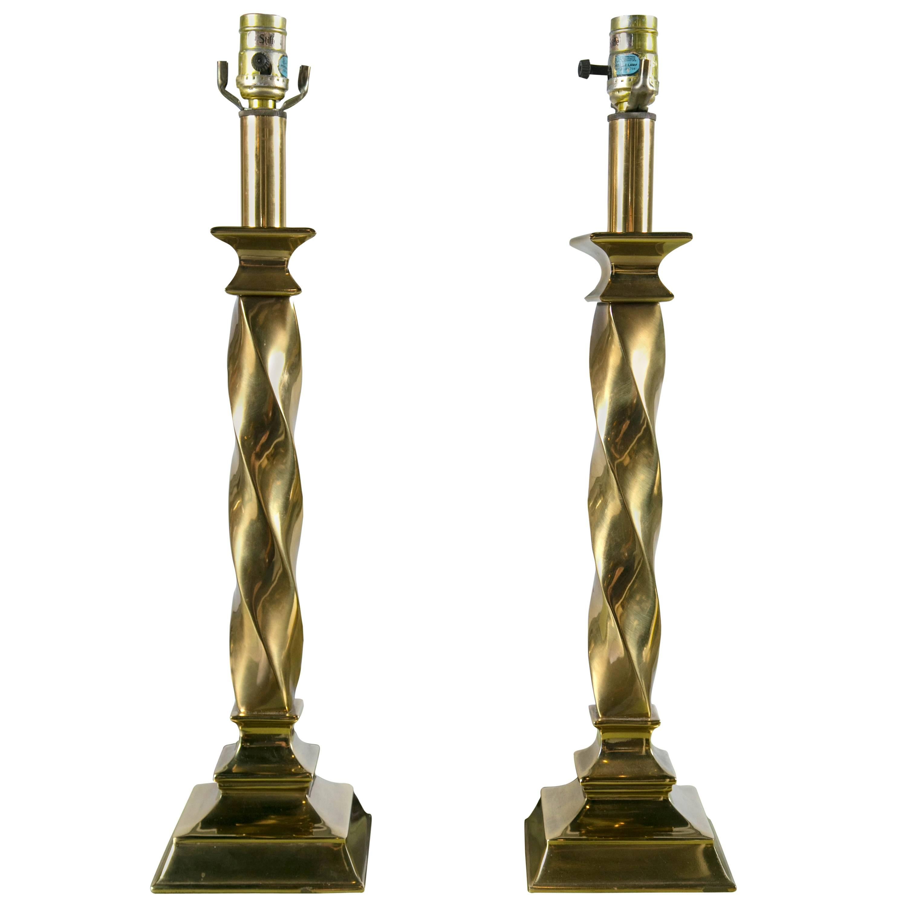 Wonderful Pair of 1950's Stiffel Lamps at 1stdibs
