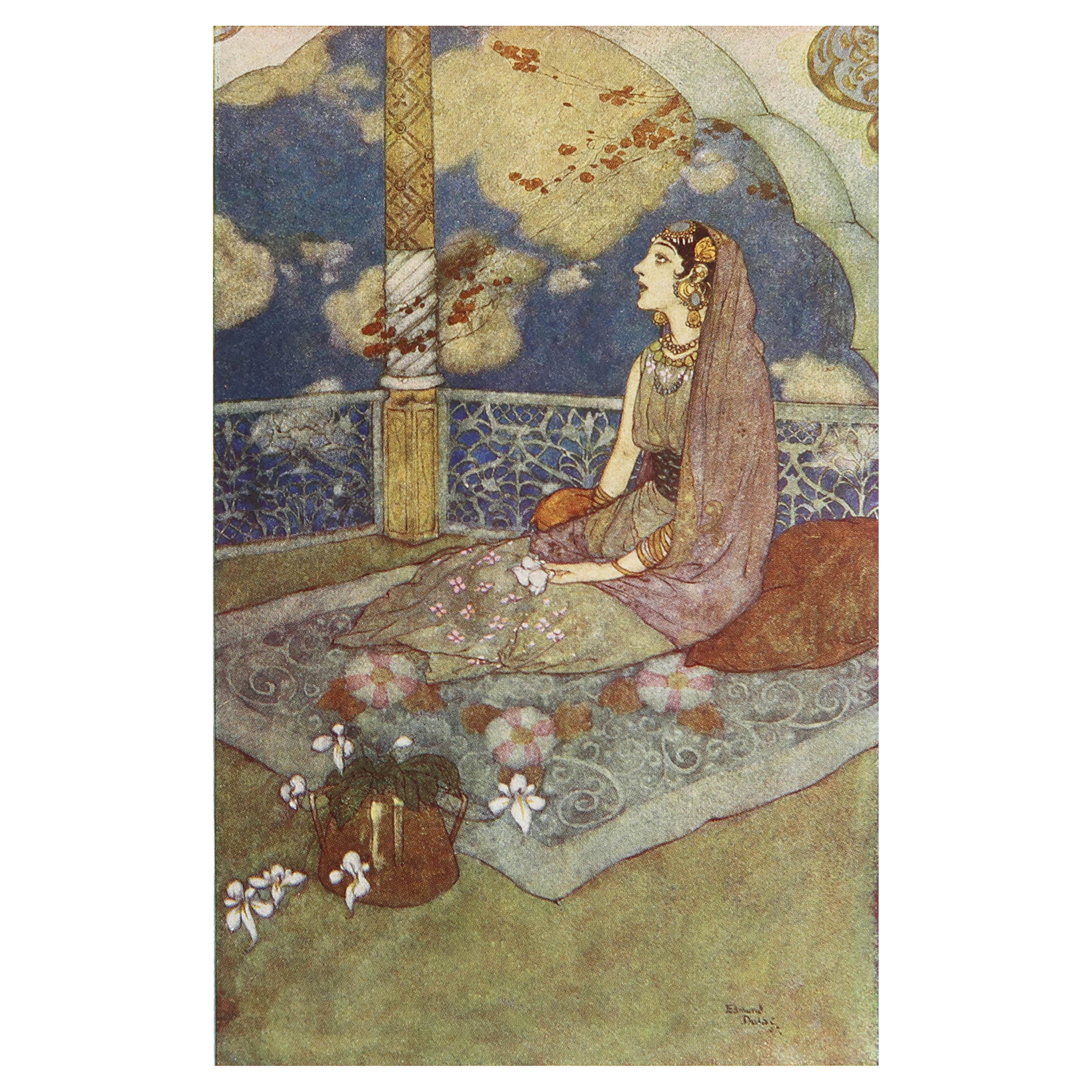 Original Vintage Print by Edmund Dulac, C.1930 For Sale at 1stDibs