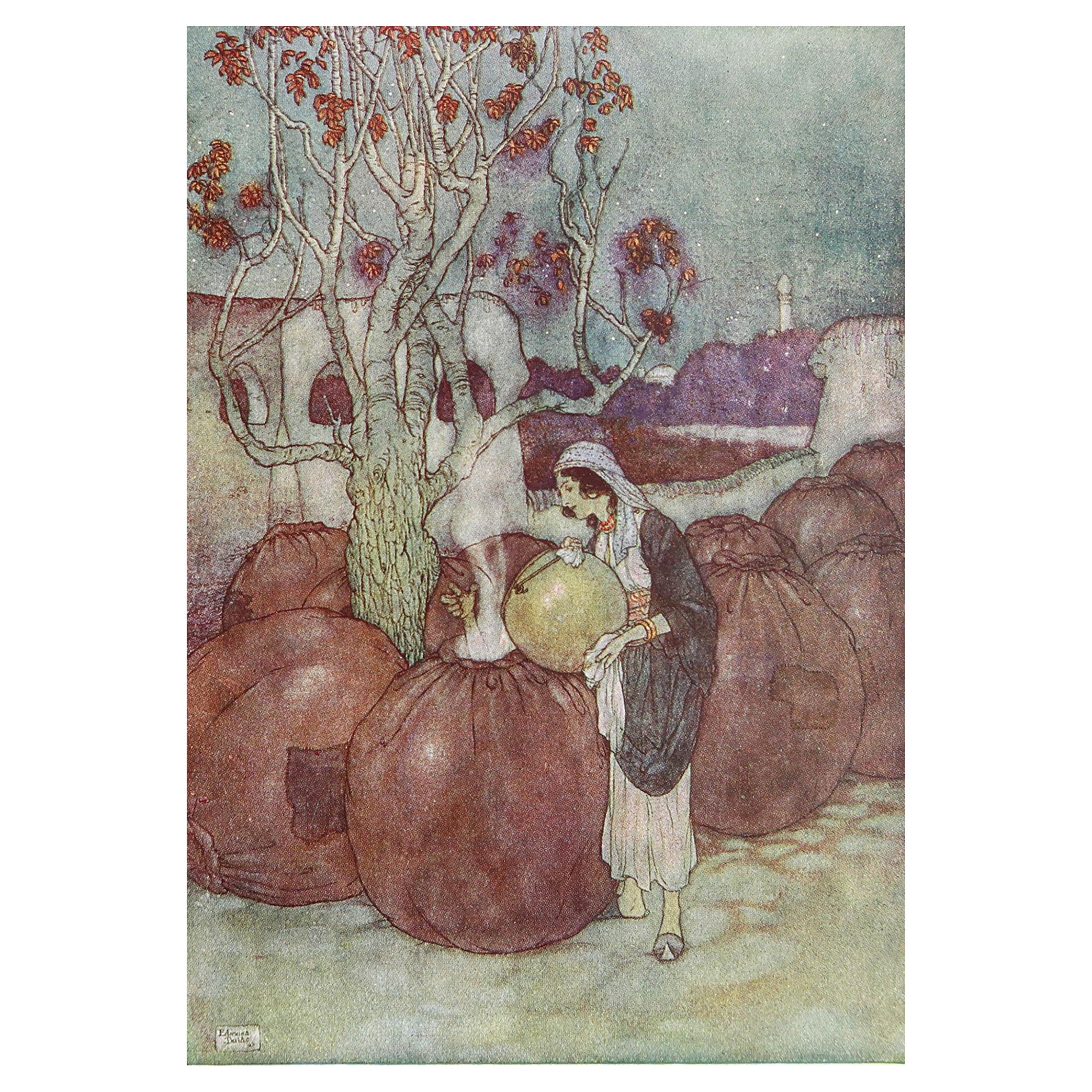 Original Vintage Print by Edmund Dulac, C.1930 For Sale at 1stDibs