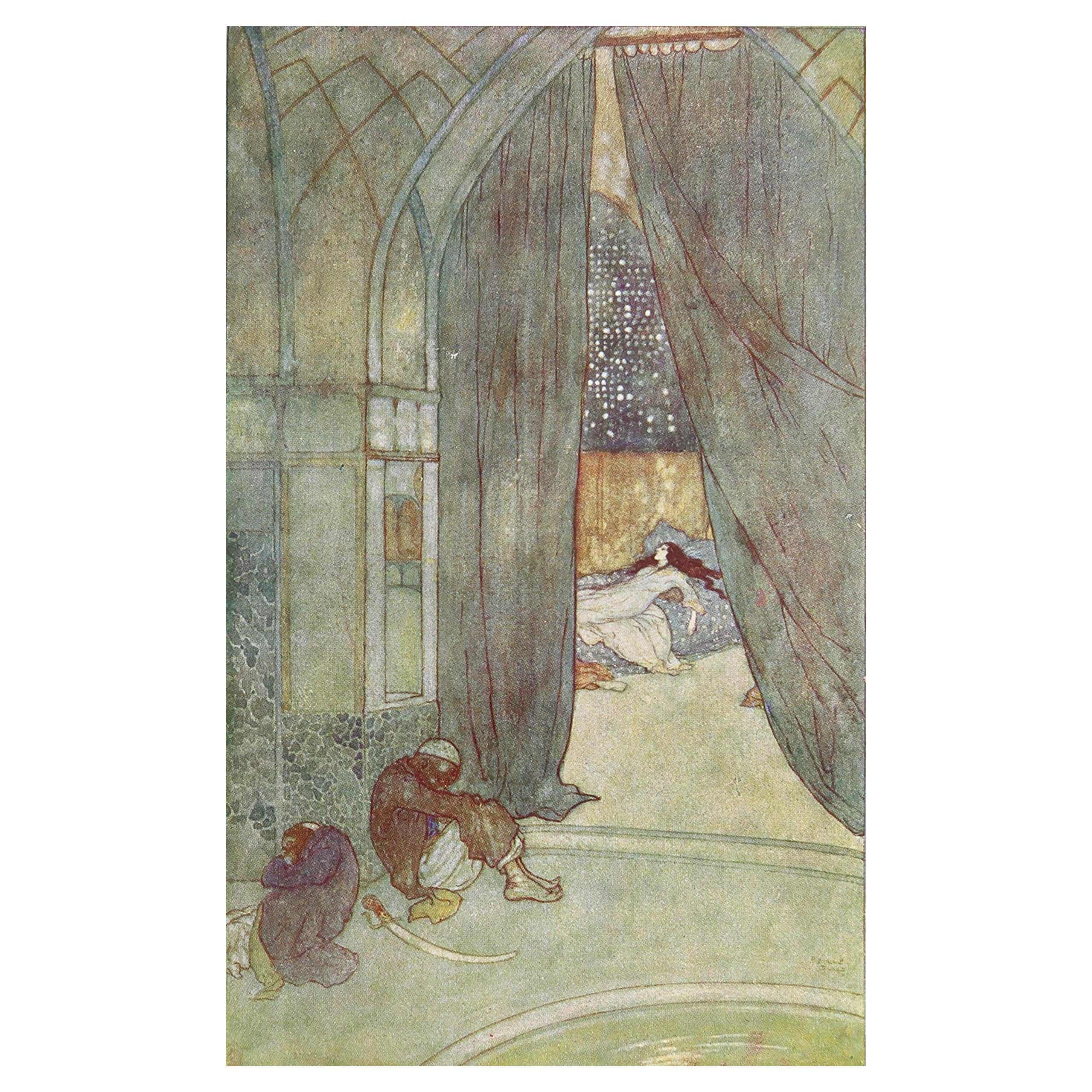 Original Vintage Print by Edmund Dulac, C.1930 For Sale at 1stDibs