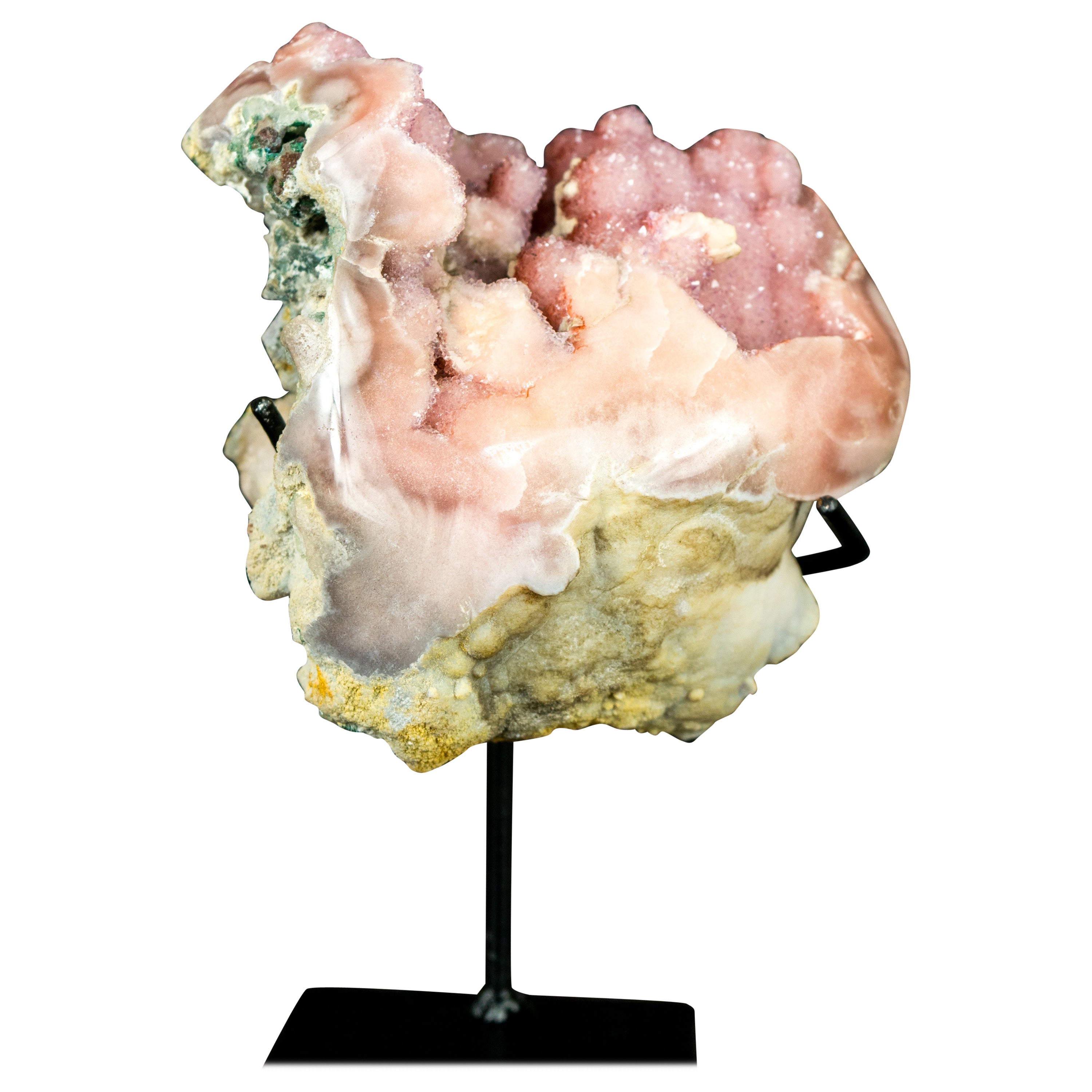 Small High-Grade Pink Amethyst Geode with Rose Amethyst Flowers ...