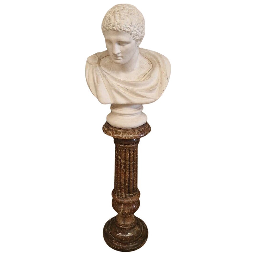 Antique Brown Marble Plinth 19th Century Display Bust Stand For Sale at ...