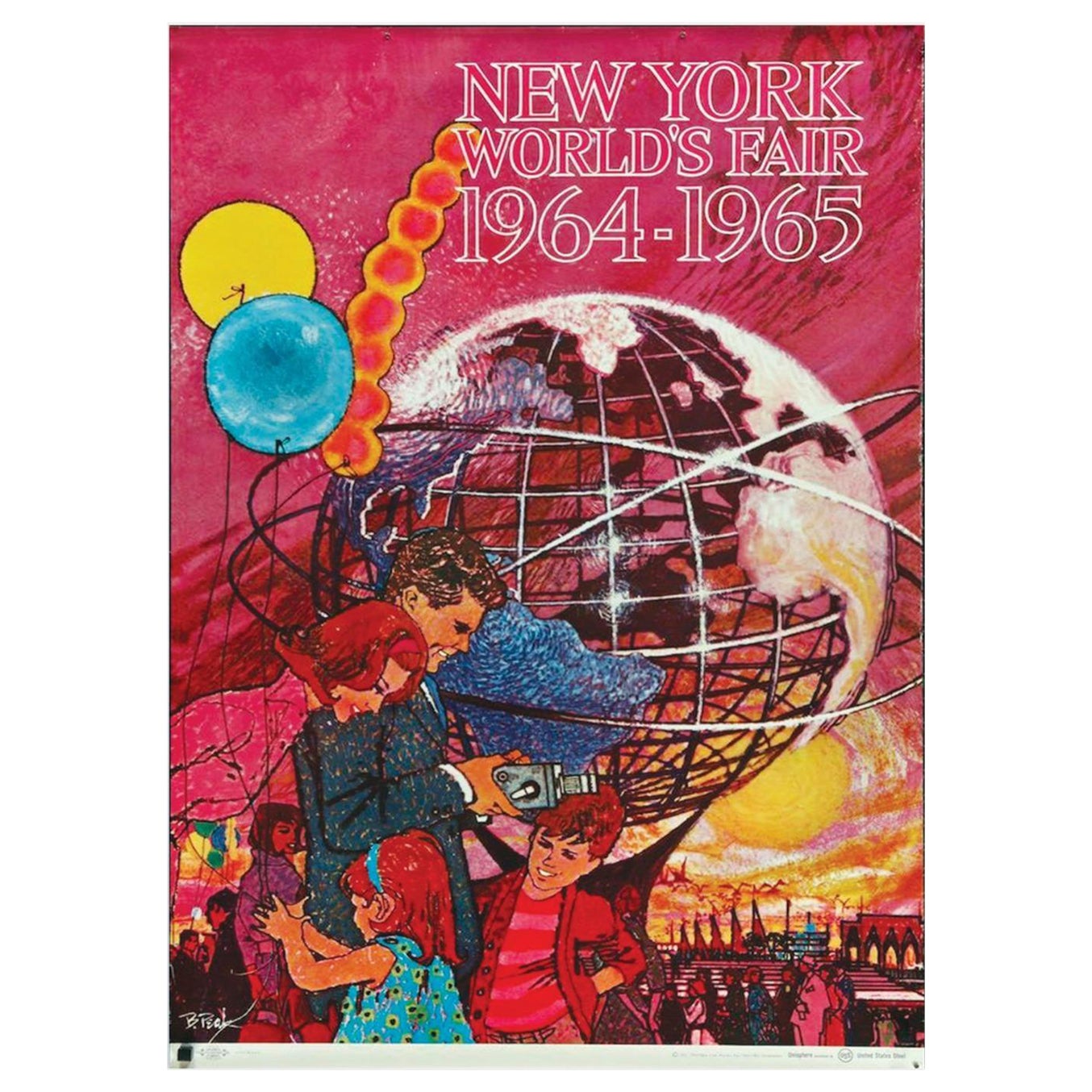 1964 New York World's Fair 1964-1965 Original Vintage Poster at 1stDibs