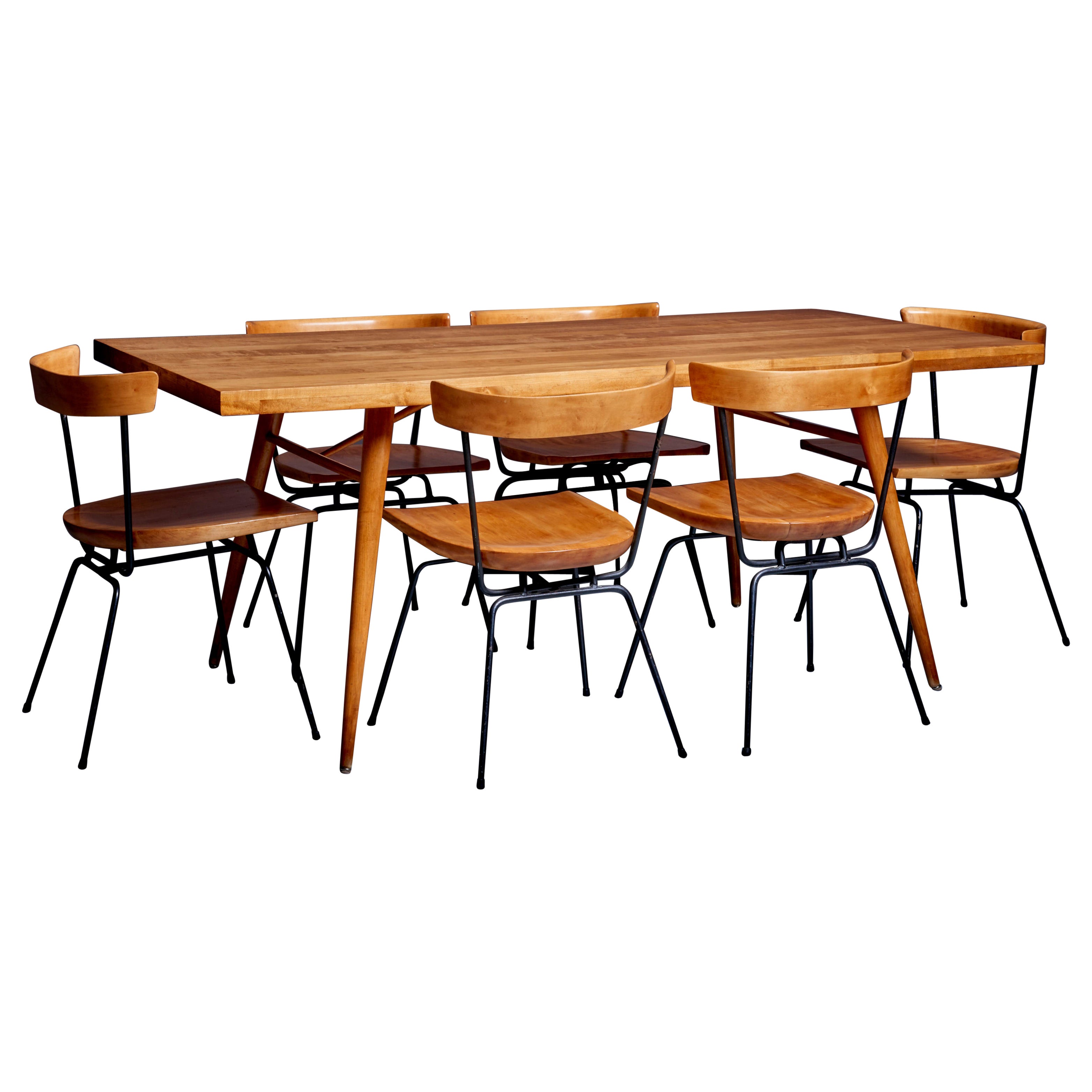 Set of Six Matched 1535 Paul McCobb Dining Chairs and Planner Group ...