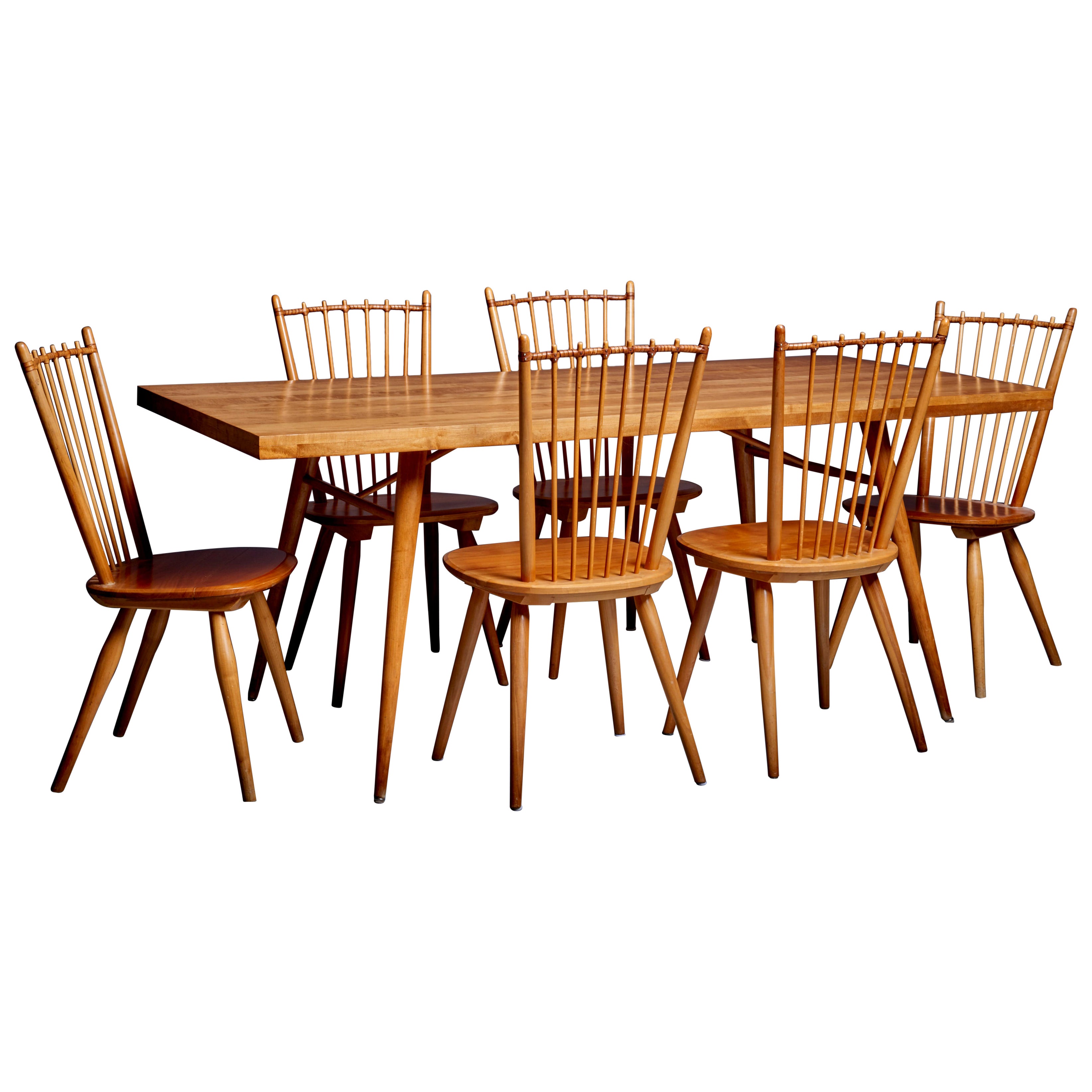 Set of 6 Albert Haberer Dining Chairs and Paul McCobb Dining Table ...