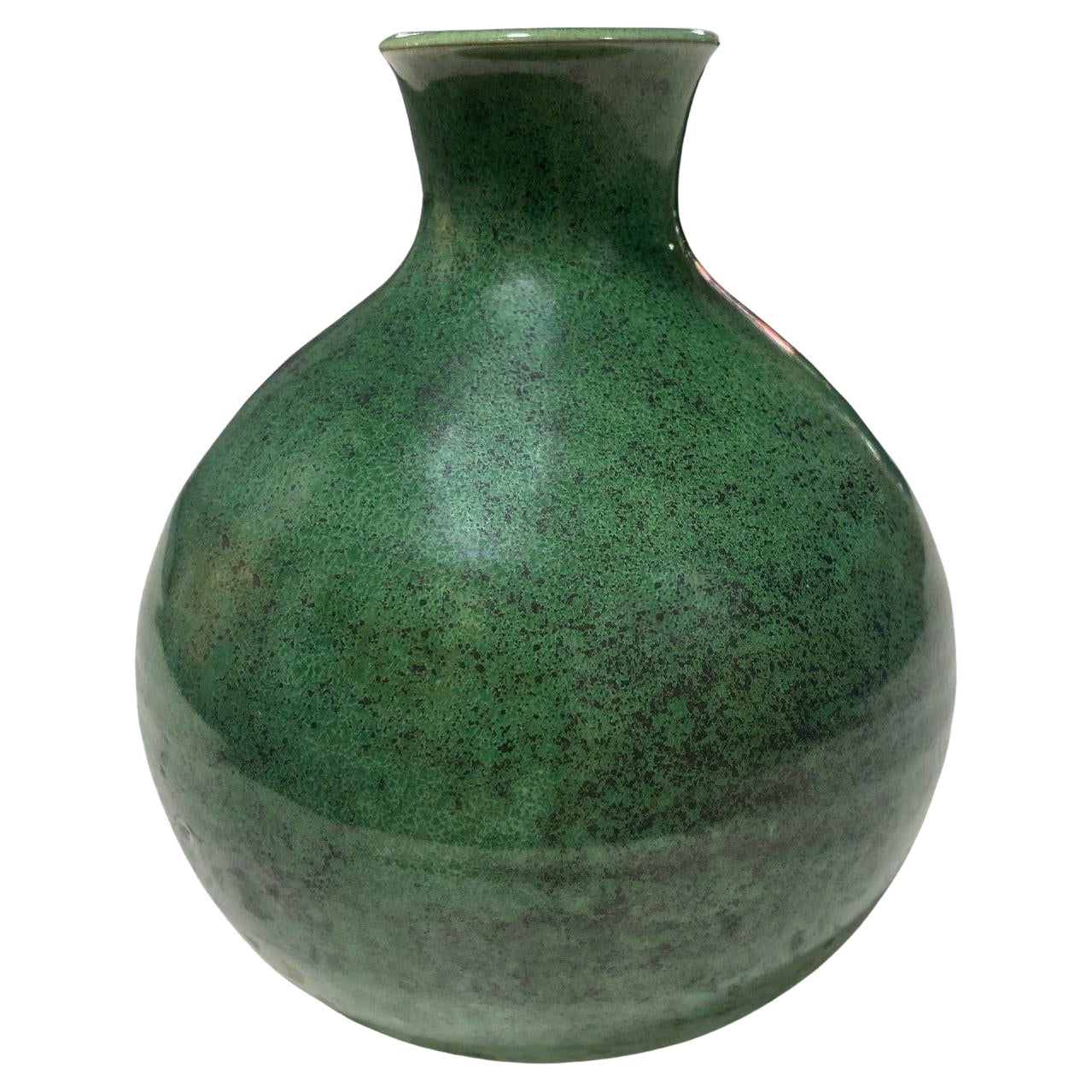 Brother Thomas Bezanson Honan Tenmoku Glaze Large Globular Vase with ...