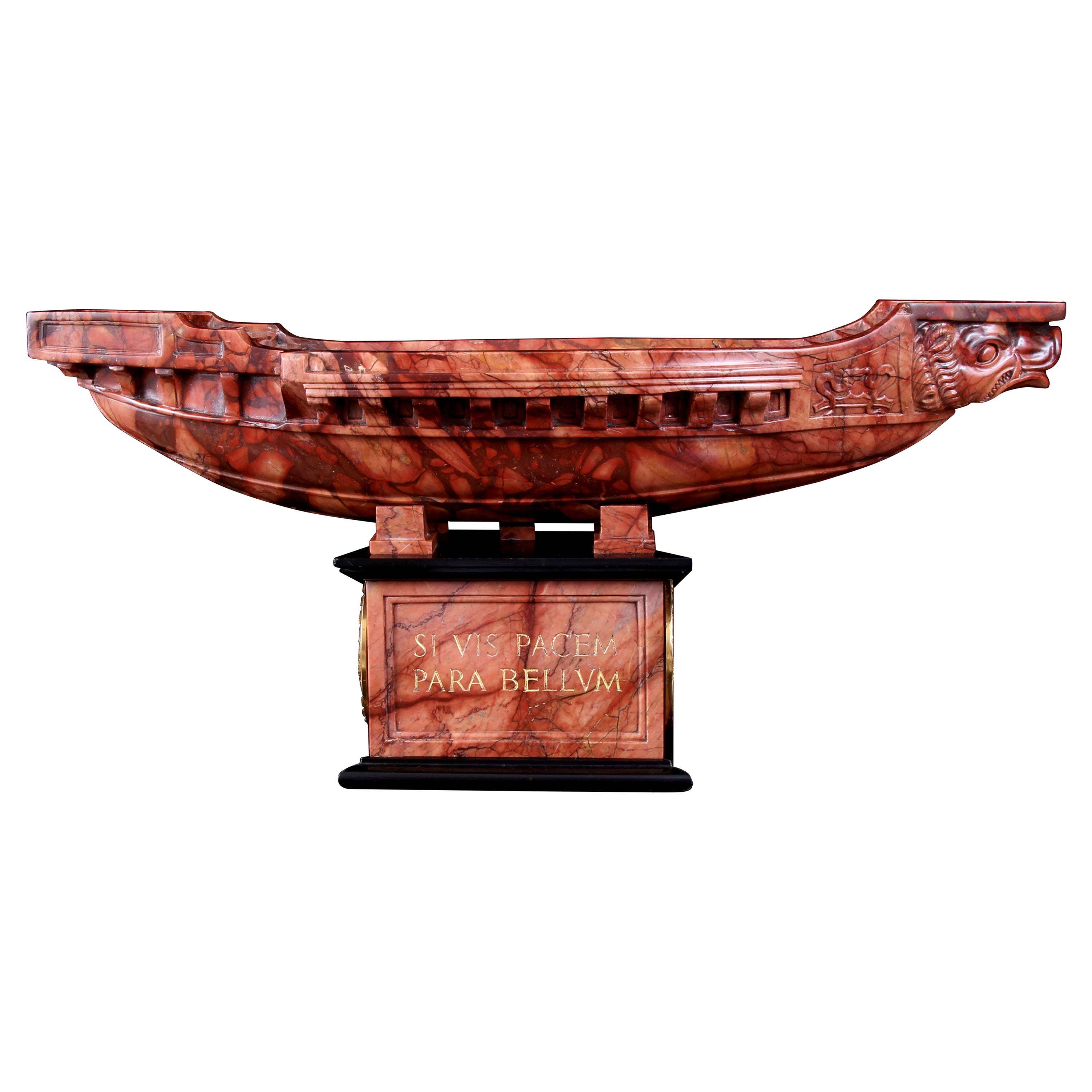19th Century Grand Tour Roman Carved Marble and Gilt Bronze Mounted ...