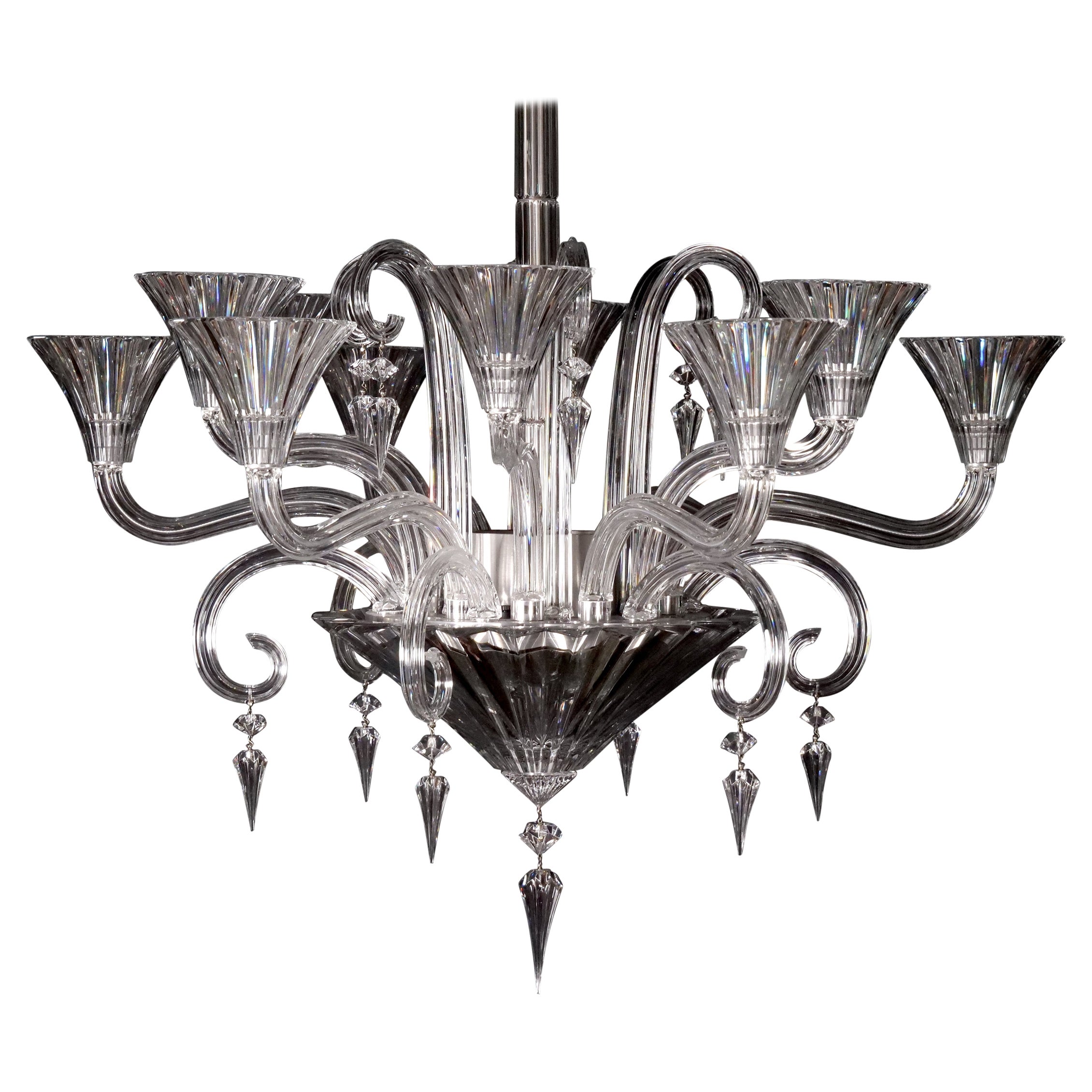 Large Exquisite French Baccarat Crystal Mille Nuits Twelve Light ...