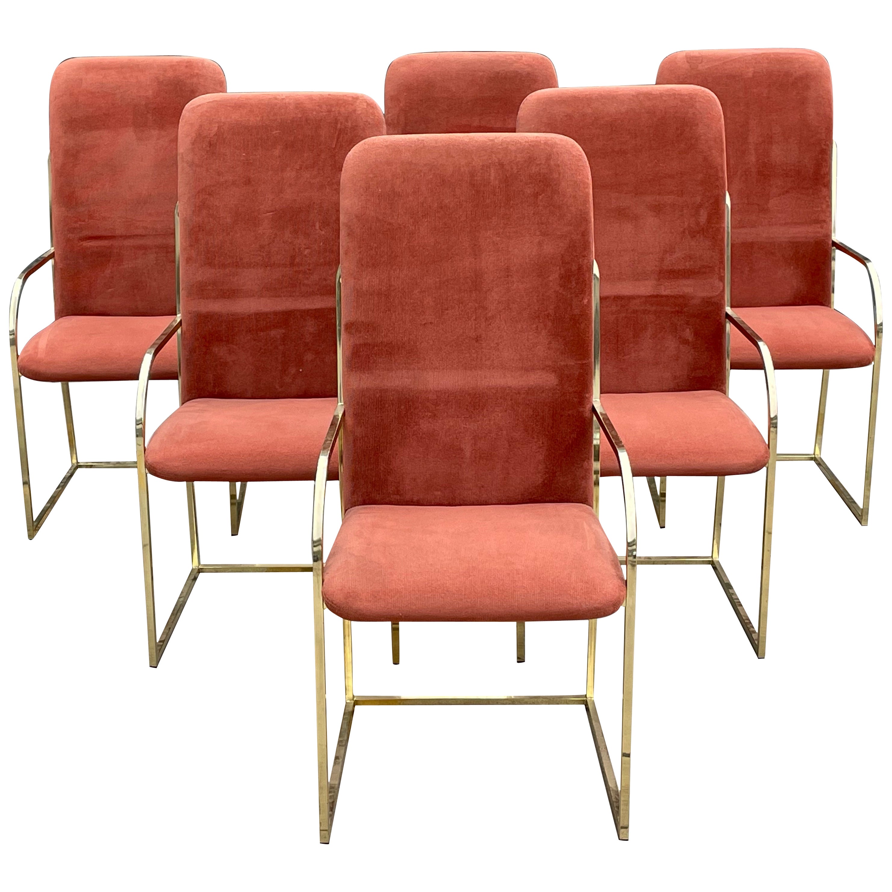 Yellow Velvet Milo Baughman Parsons Chairs, Pair. 1960s. For Sale at ...