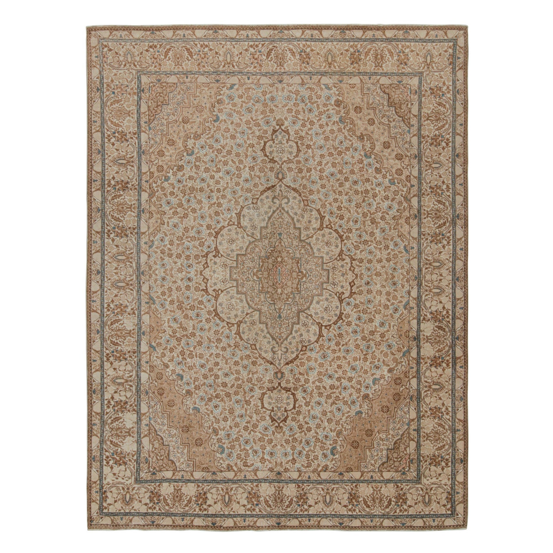 Antique Persian Kashan rug with Pictorial and Floral Patterns, from Rug ...