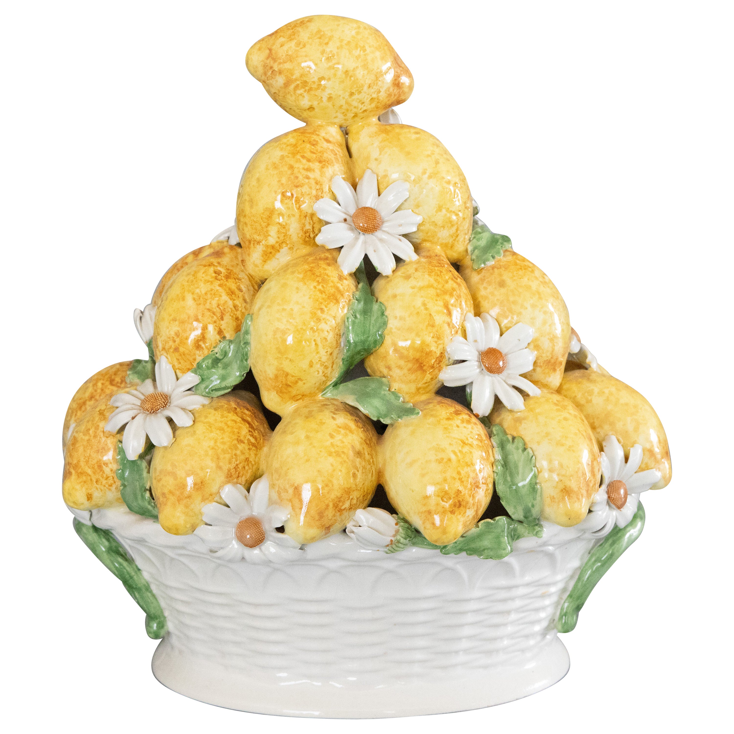 Mid-20th Century Italian Lemons and Daisies Topiary Centerpiece For ...