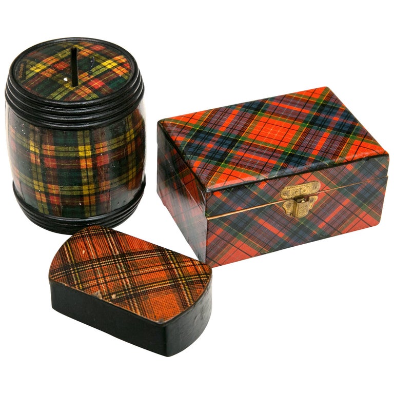 Group of Three Miniature Tartanware Boxes at 1stDibs | tartanware for ...