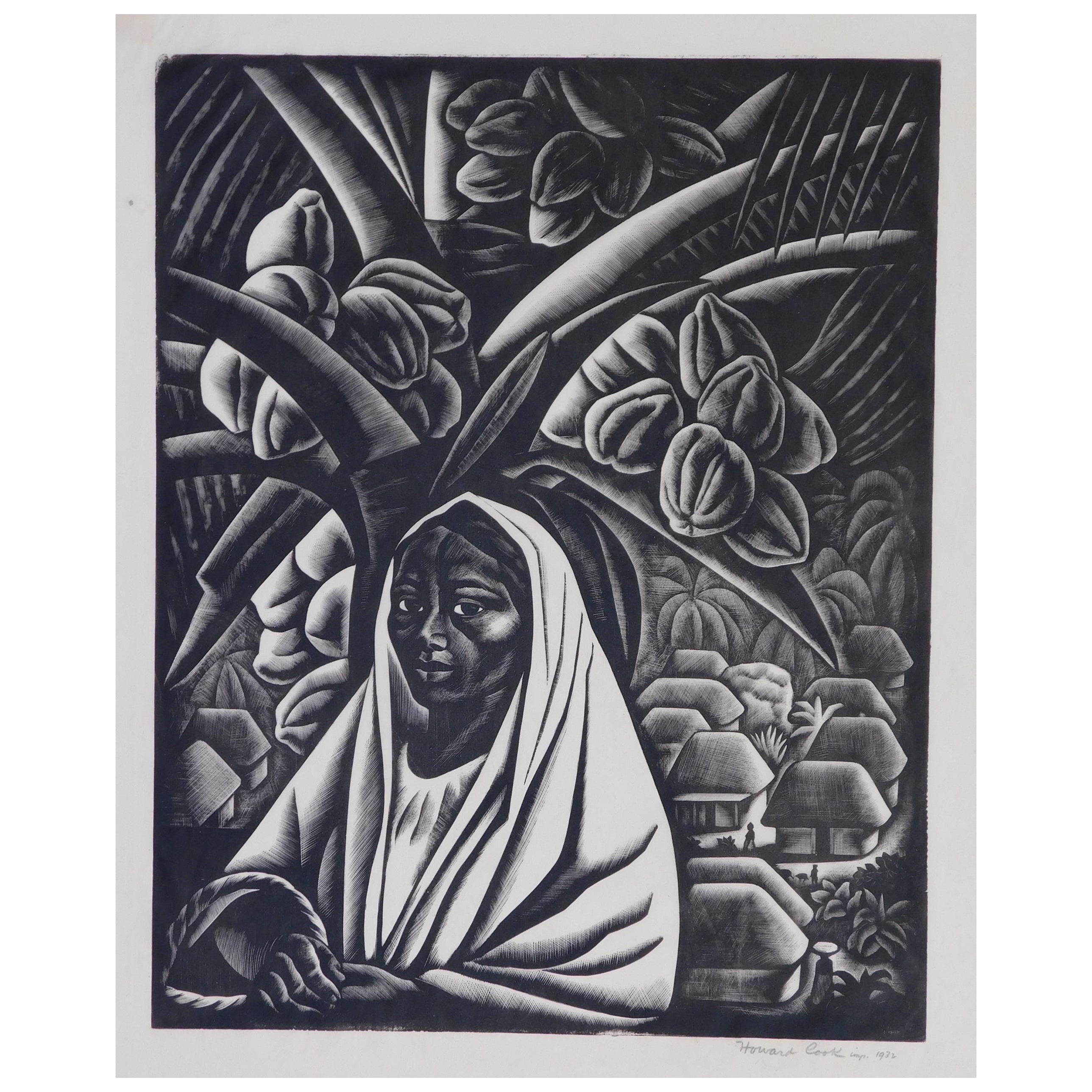 Howard Cook Original Wood-Engraving, 1932 - "Acapulco Girl" For Sale at ...