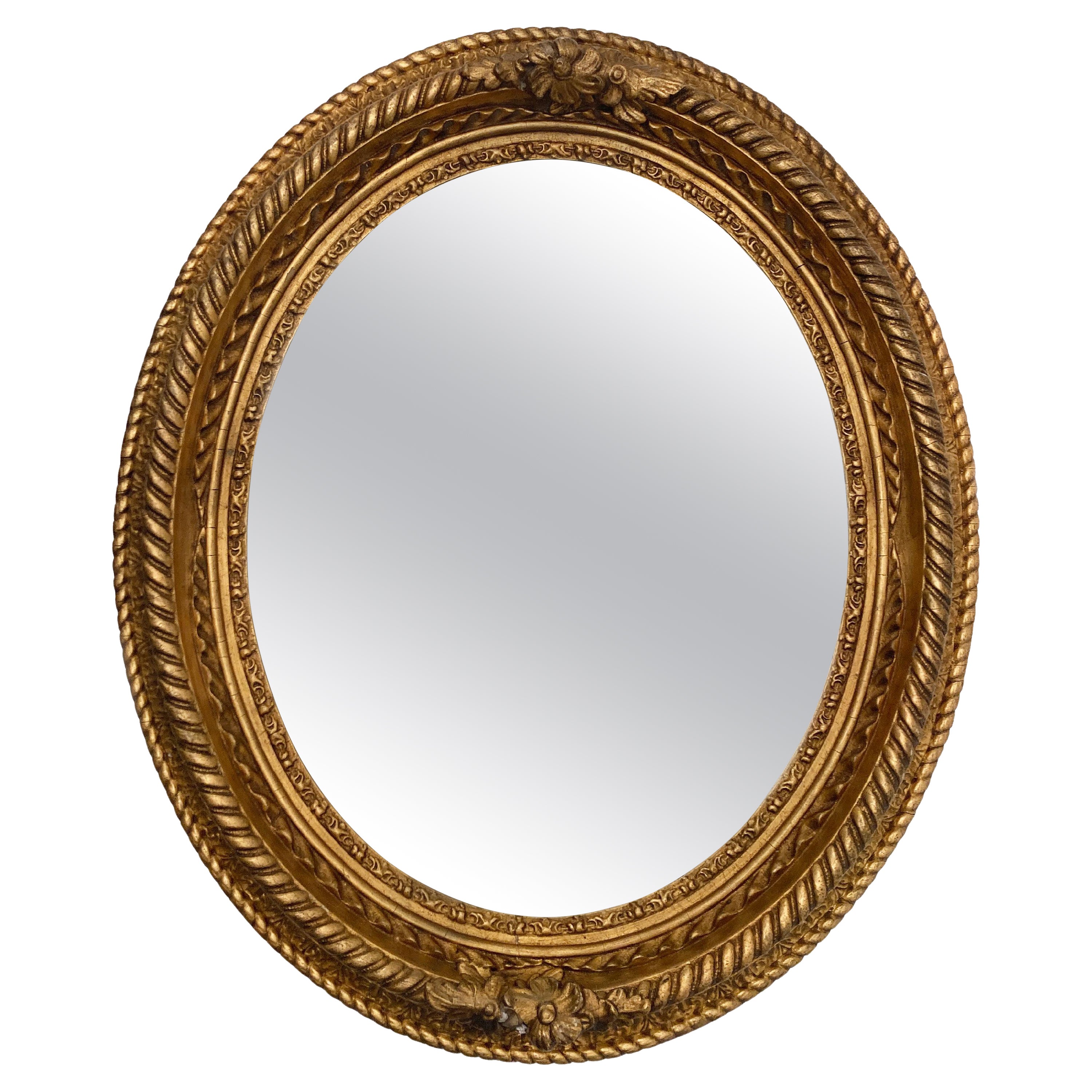 Pair of Hand Carved Gold Gilt Italian Gilt Mirrors with Lattice Borders ...